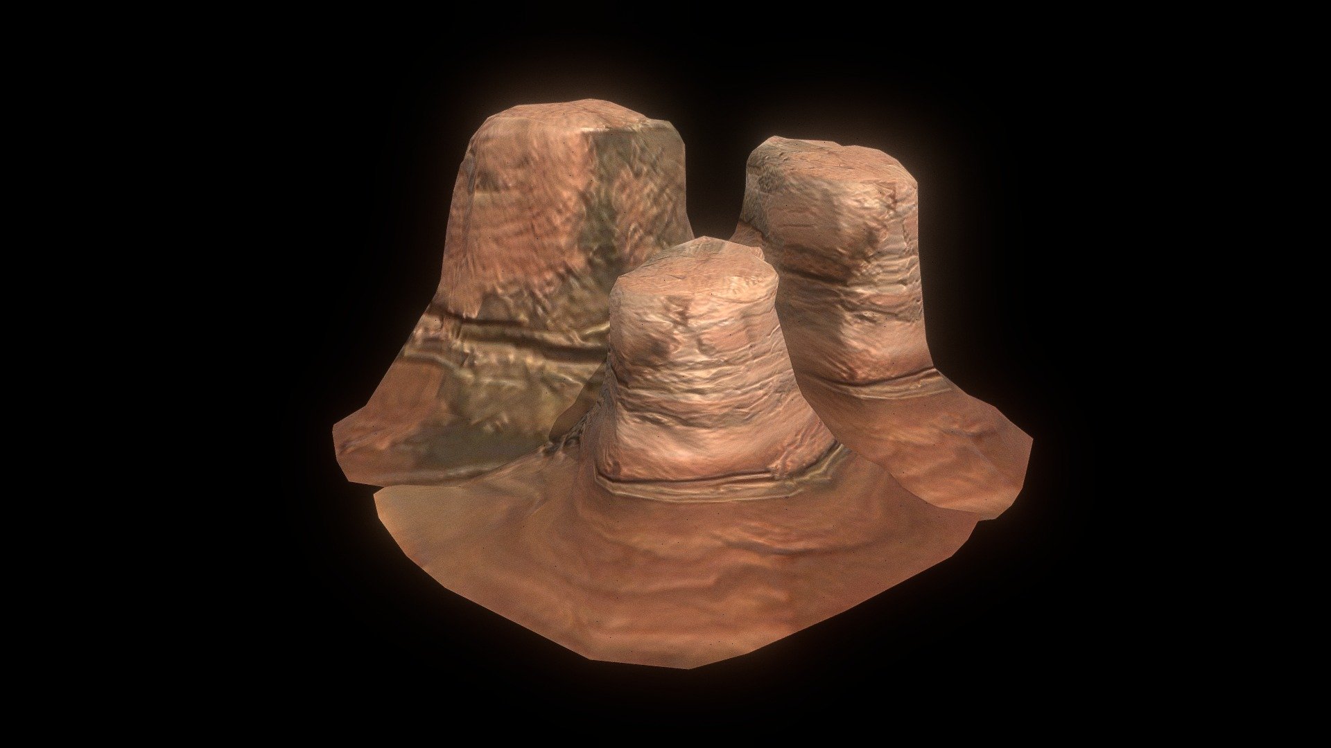 Desert Mountains (low poly) - Download Free 3D model by Götz von ...