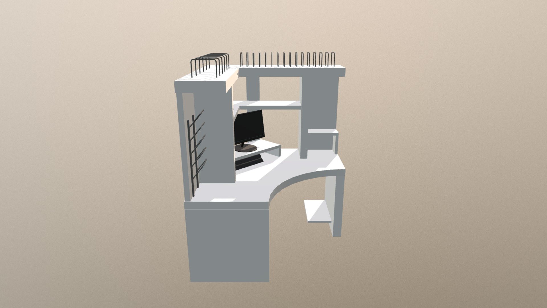 My desk - 3D model by JumboMan459 [e702a6e] - Sketchfab