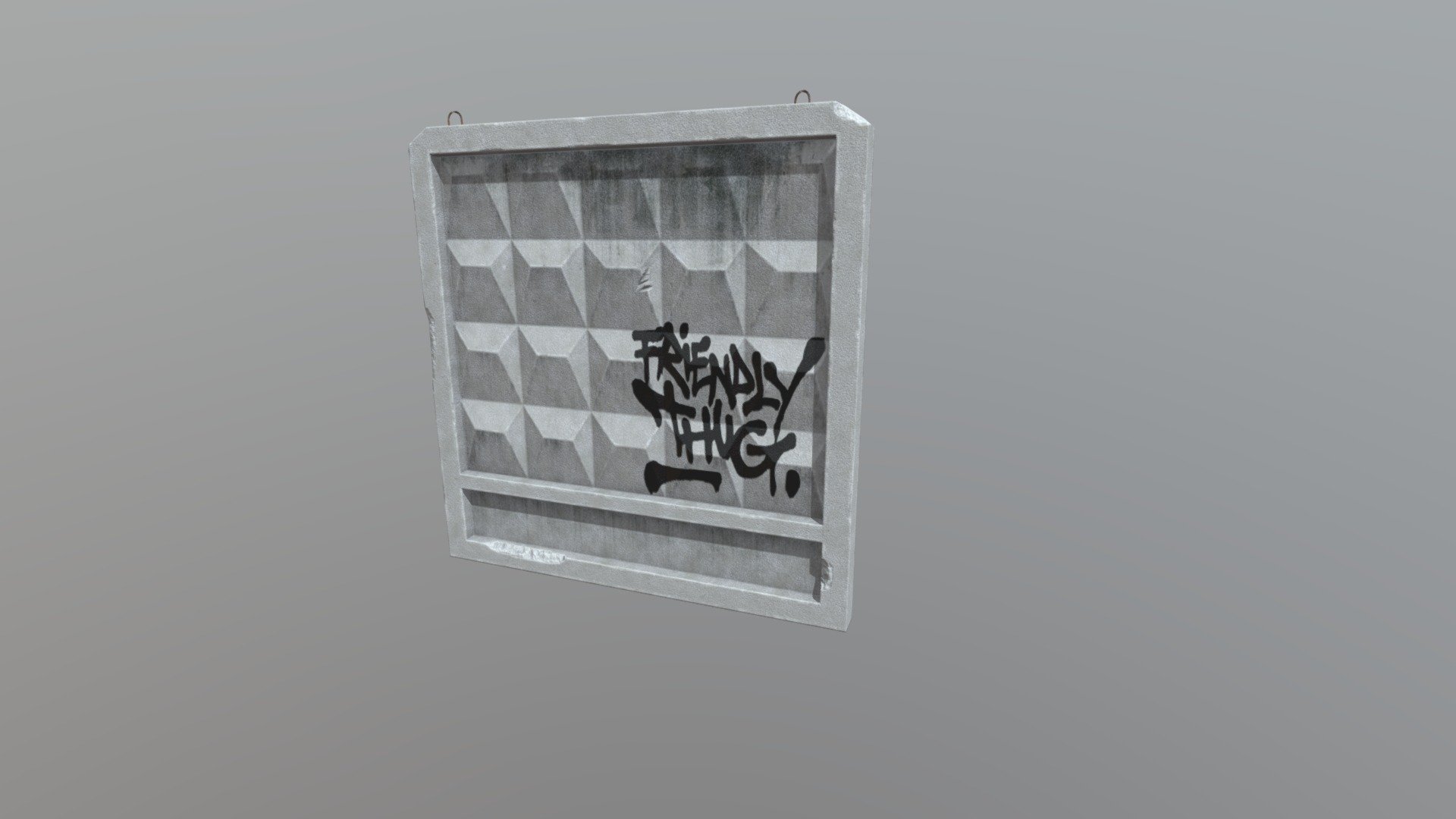 Fence with Graffiti - 3D model by deadfine [e706768] - Sketchfab