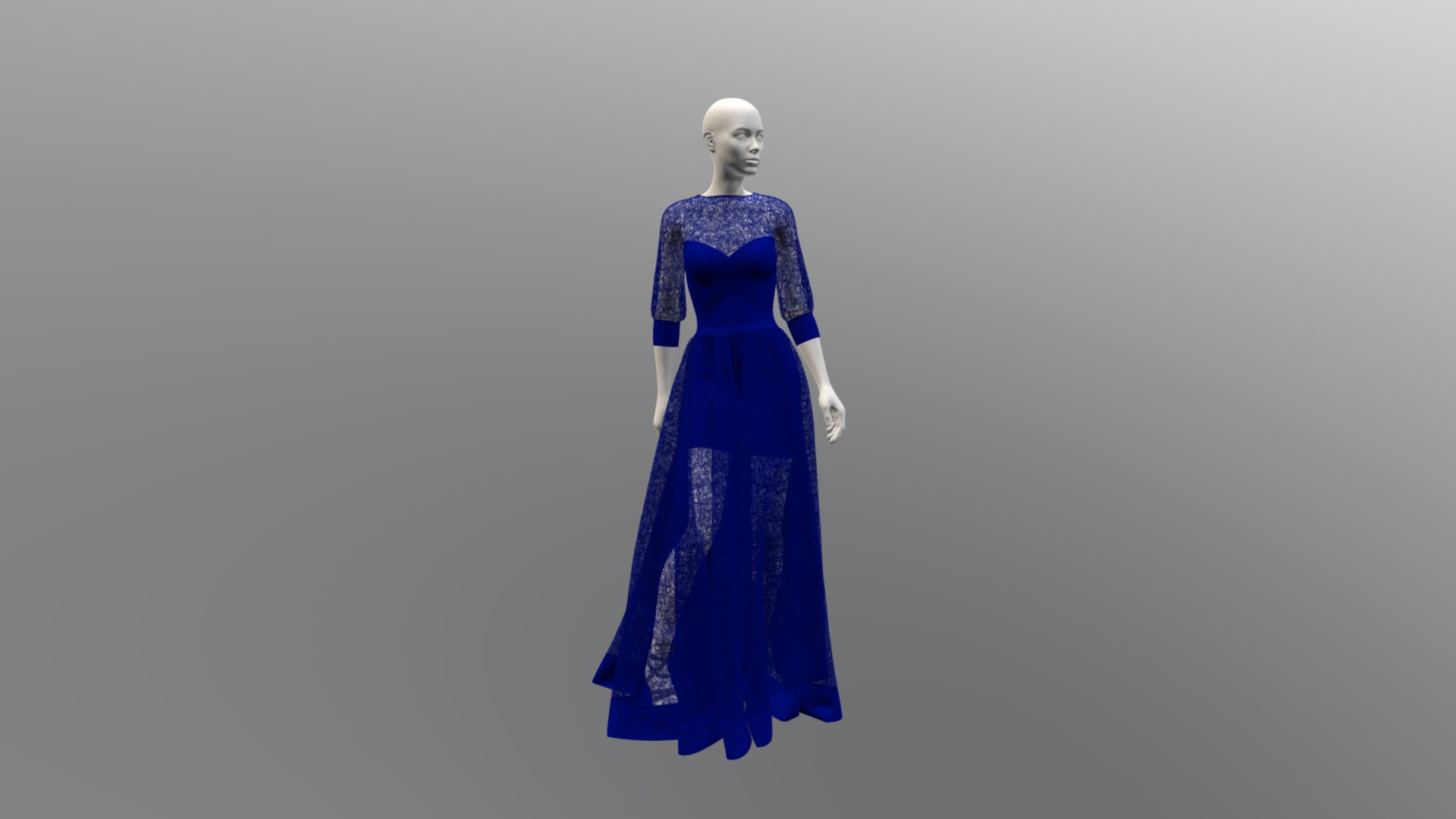 Dress blue - 3D model by Innowise: Experimental Models 3D Catalogue ...