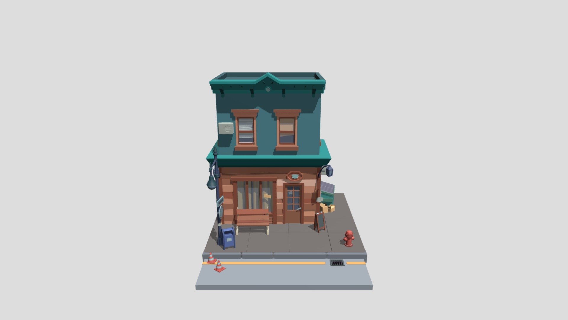 Street - Download Free 3D model by Bestolkovaya [e708e81] - Sketchfab