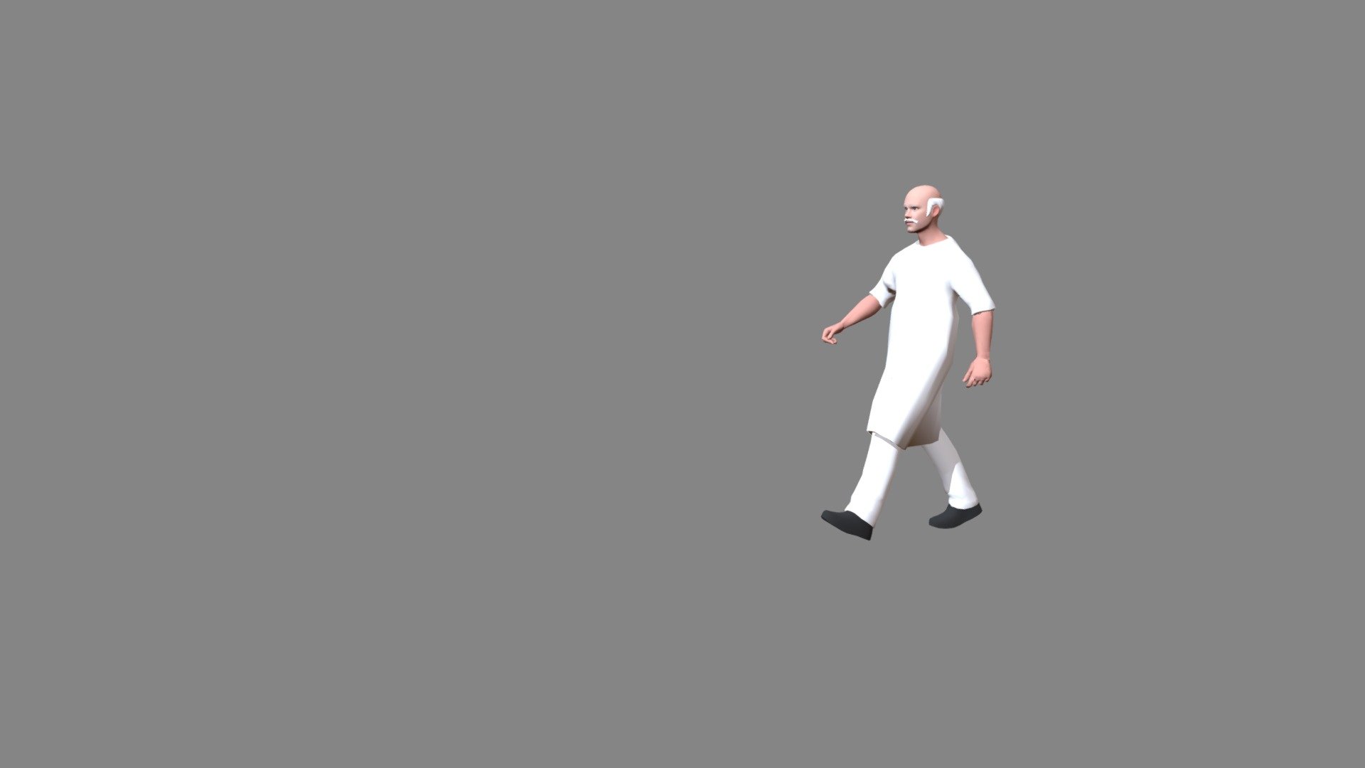 Indian Old man walking - Download Free 3D model by anandmohan662 ...