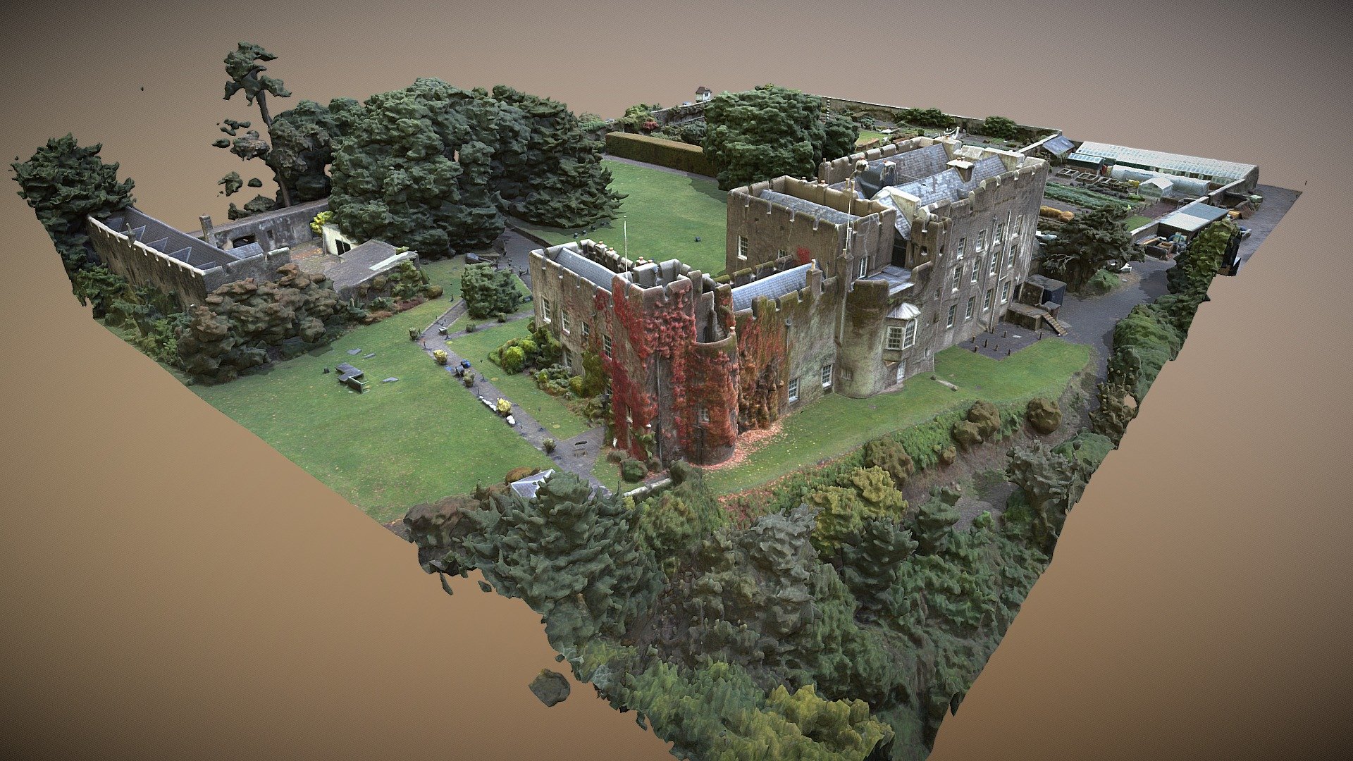 Fonmon Castle Exterior 1M Poly - Buy Royalty Free 3D model by ...