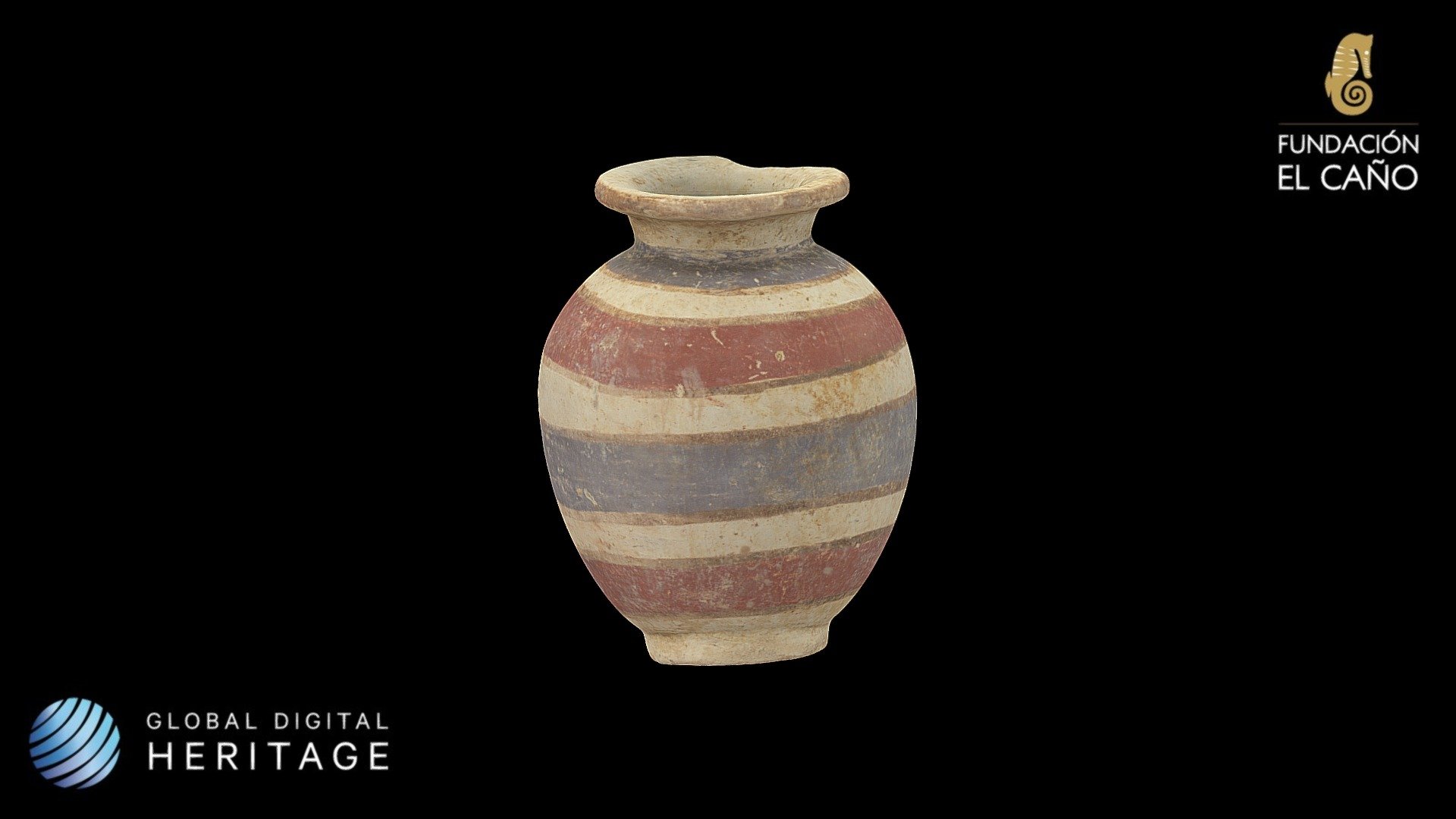 Globular decorated jug, El Caño, Panama - Download Free 3D model by ...