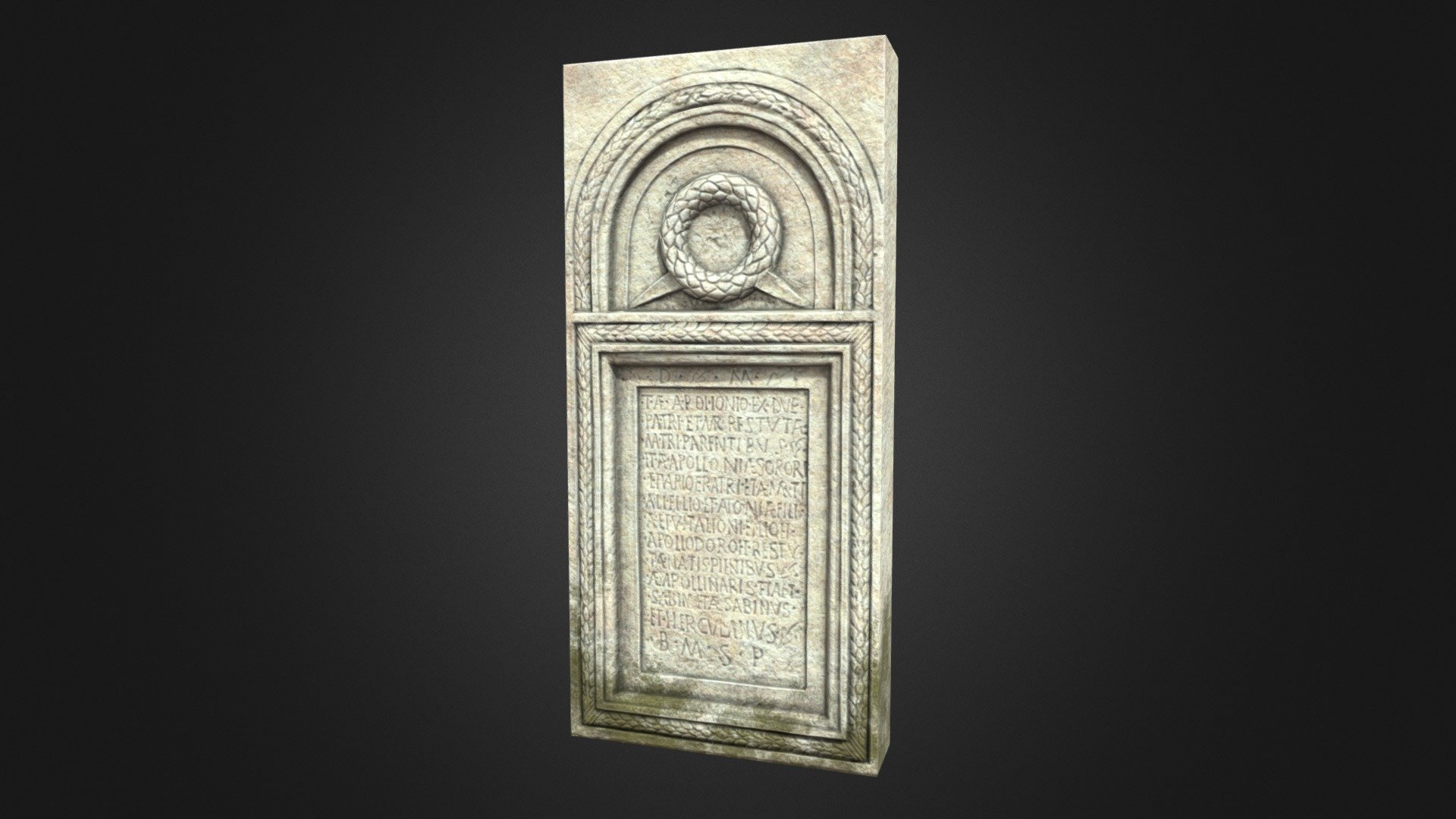 Roman Tombstone Epitaph 01 - 3D model by Tornado_Studios [e70b3de ...