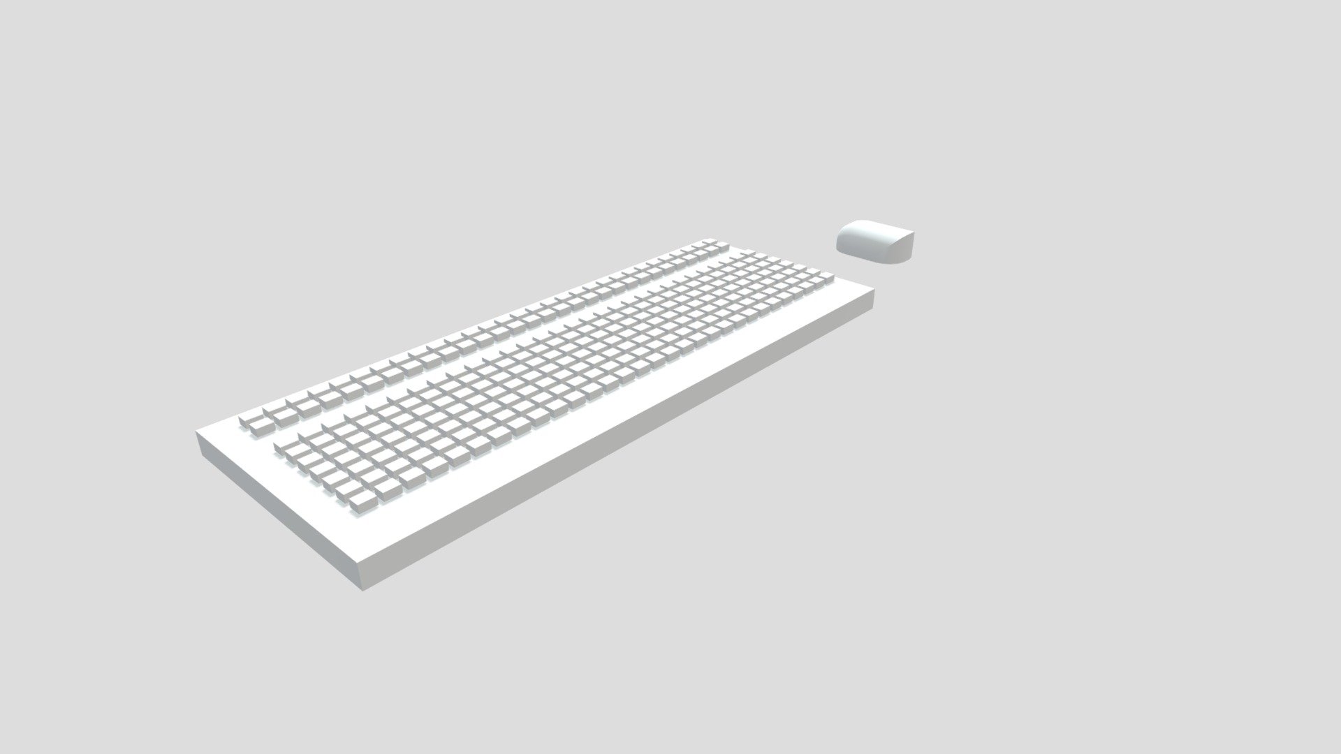 Keyboard and Mouse - Download Free 3D model by griffinovermyer [e70d49e ...
