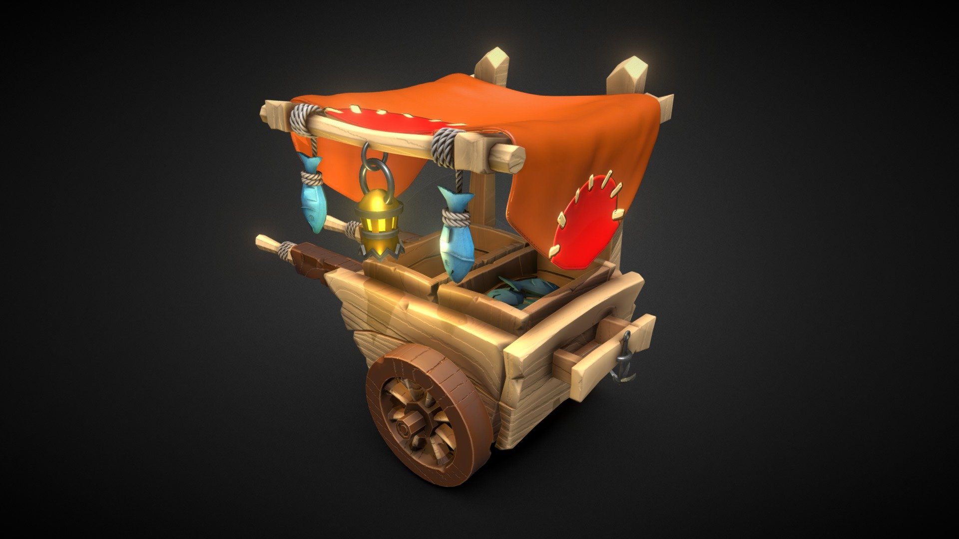 Stylized Fish cart - Download Free 3D model by Jelveh 3D (@mozata ...