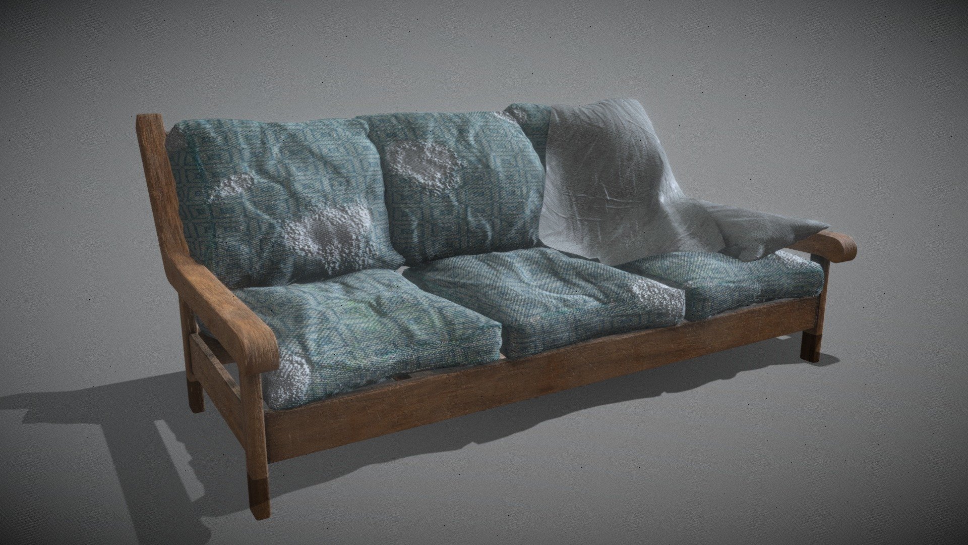 Old and Worn Sofa - Buy Royalty Free 3D model by NurulAthyrah (@Nurul_Athyrah) [e710608 ...