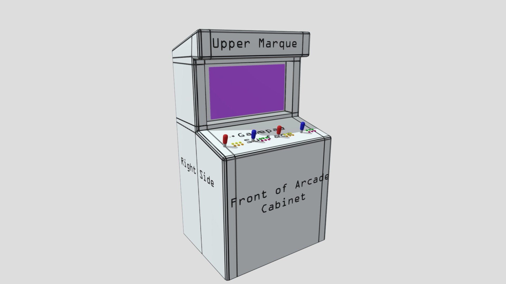 Arcade Cabinet - 3D model by scoppens [e71179d] - Sketchfab