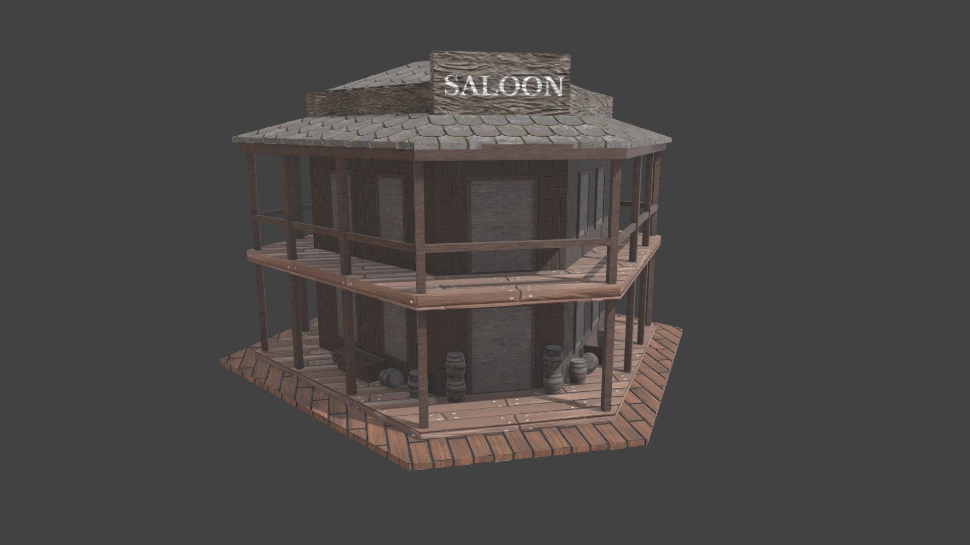 Old_Western_Village_Saloon - 3D model by ArjunSuresh00 [e7165b0 ...