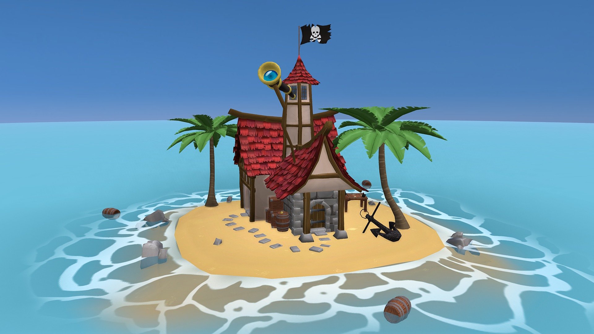 Pirate Isle | GameArt - 3D model by Oussama El Hajjaj (@OussamaEH ...