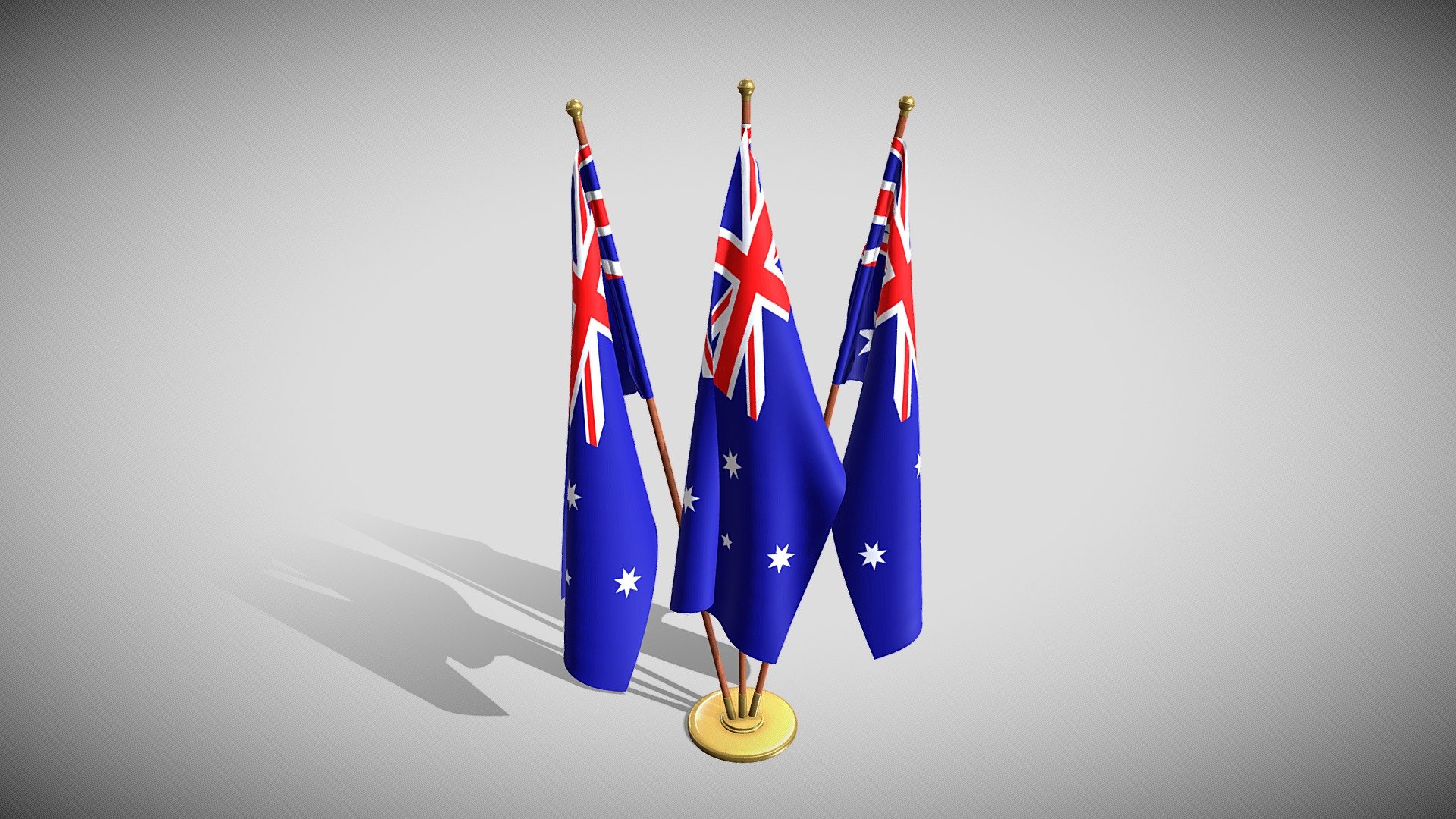 Australia Flag Pack - Buy Royalty Free 3D model by dragosburian ...