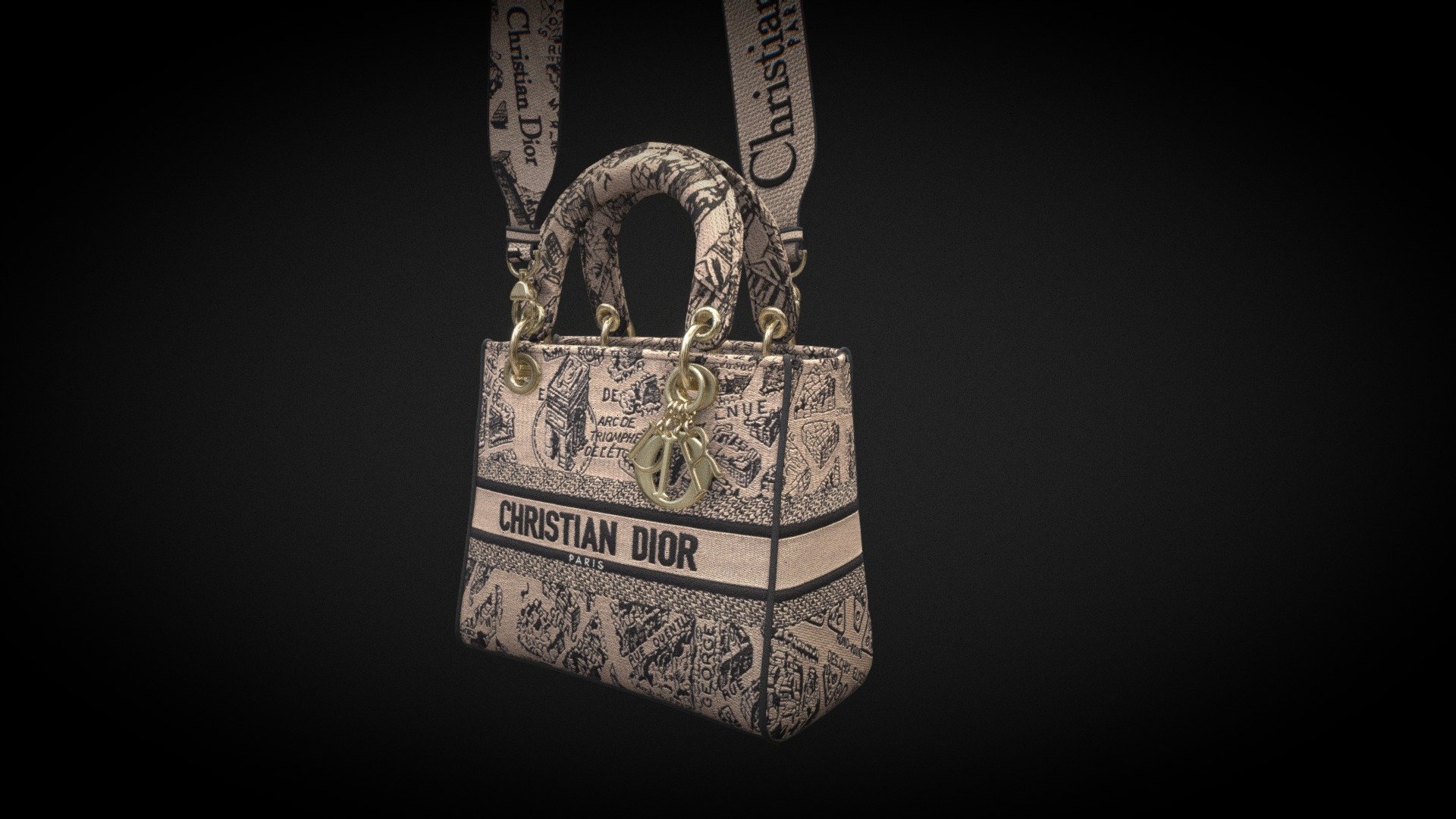 Dior D-lite medium bag - 3D model by bystrolabs [e718b6d] - Sketchfab