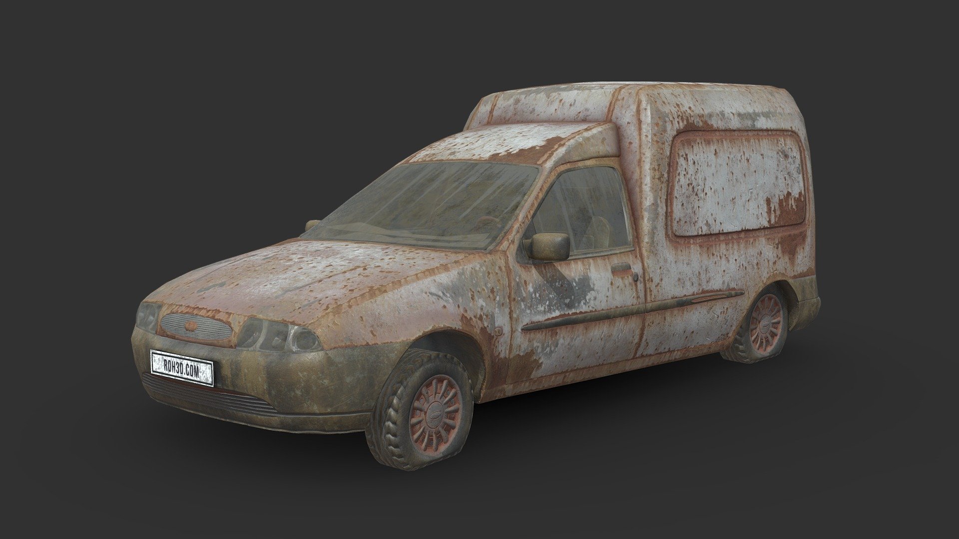 Abandoned Car - Ford Courier Van - Buy Royalty Free 3D model by ROH3D ...
