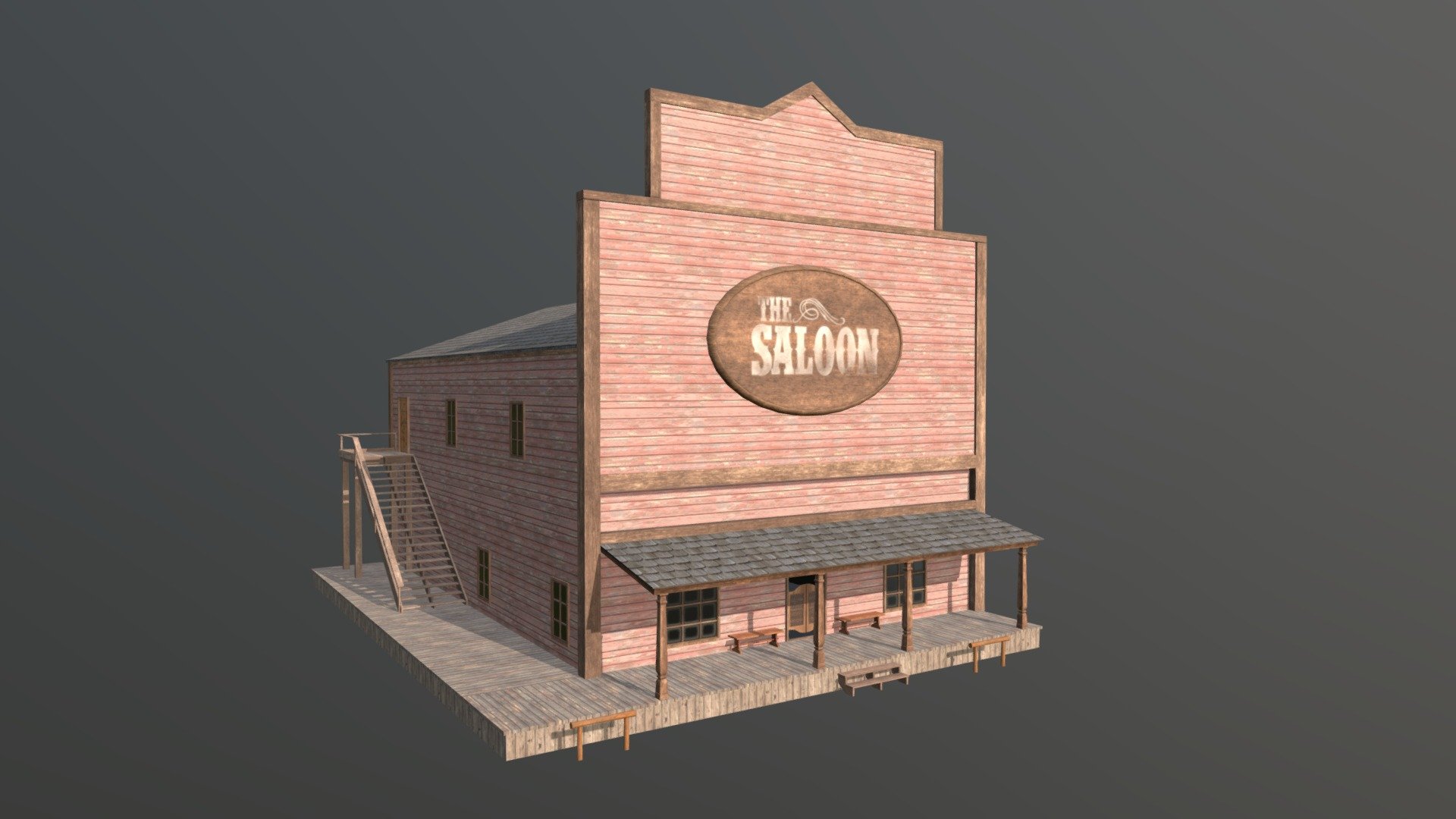 The Wild West Saloon - 3D model by JamesP (@jamespel) [e71f0c3] - Sketchfab