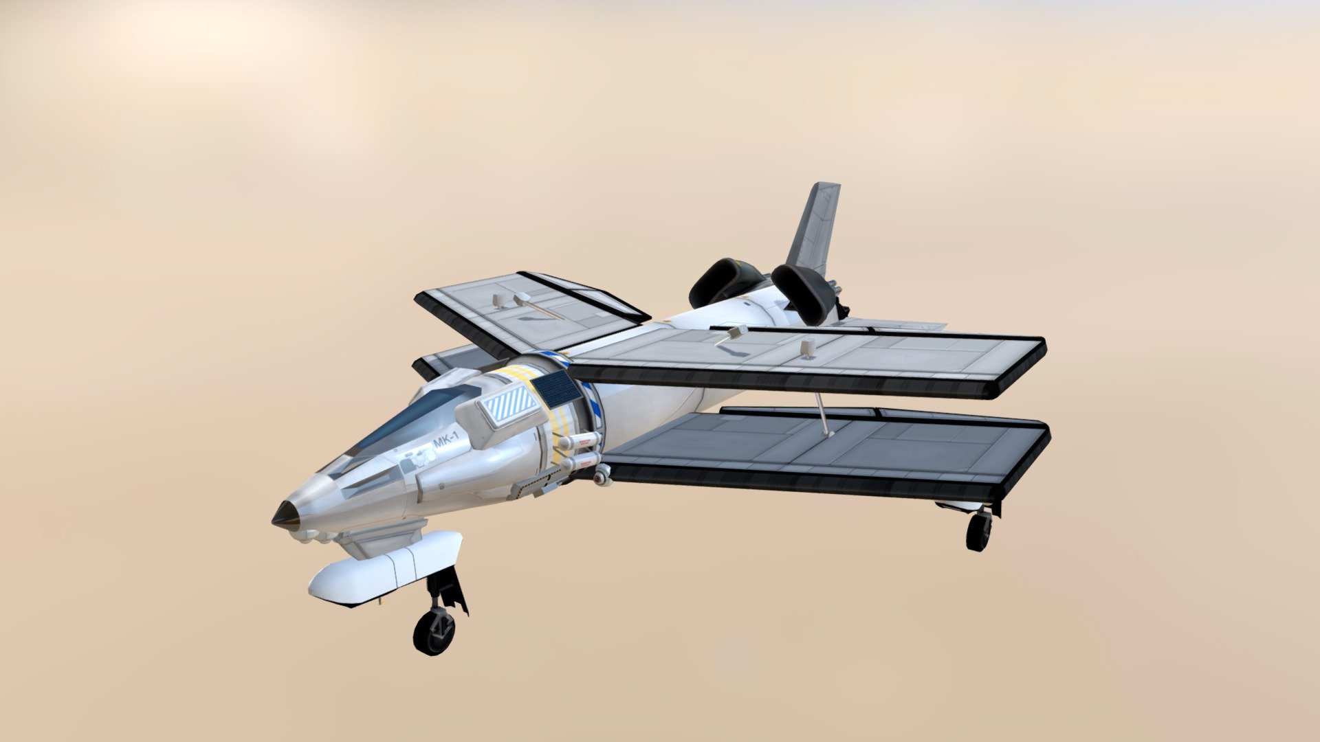 KSP Biplane Mk7 - 3D model by jtmilnednb [e71f3b5] - Sketchfab