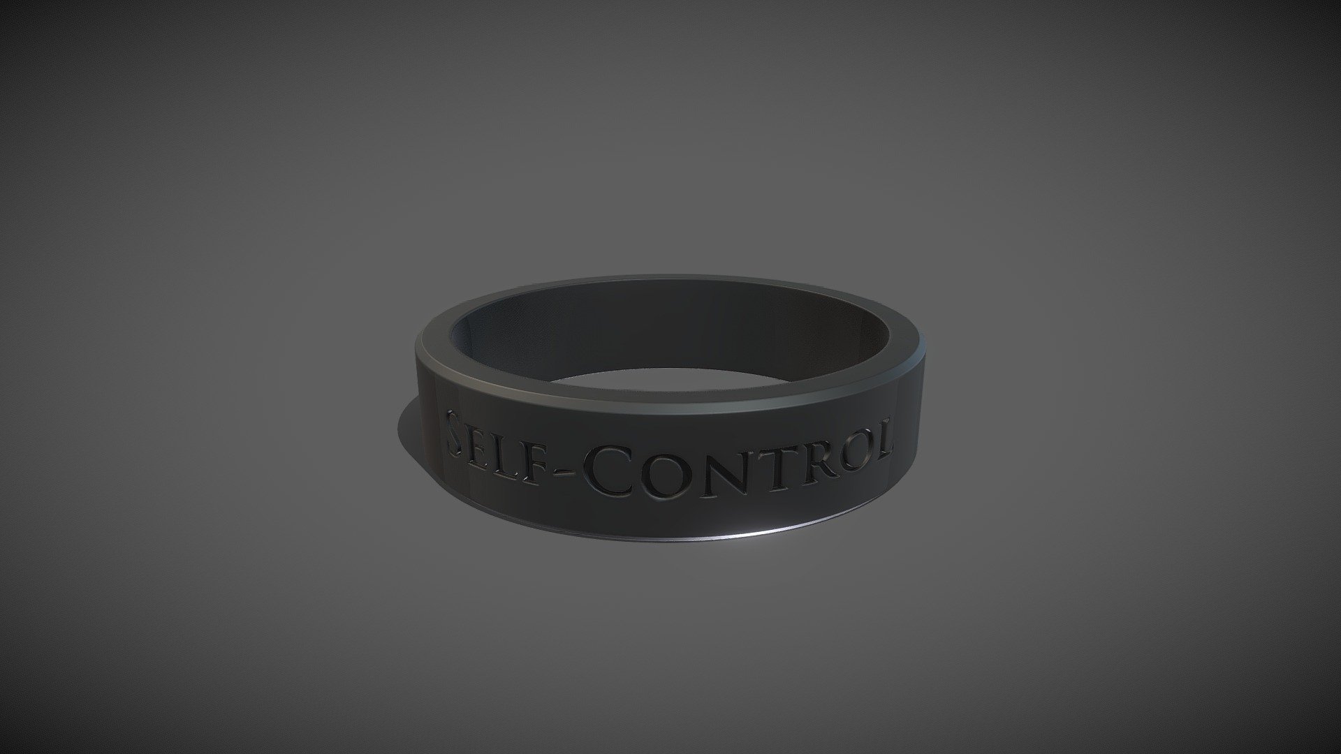 Self-Control Ring Black - Buy Royalty Free 3D model by Sandeep ...