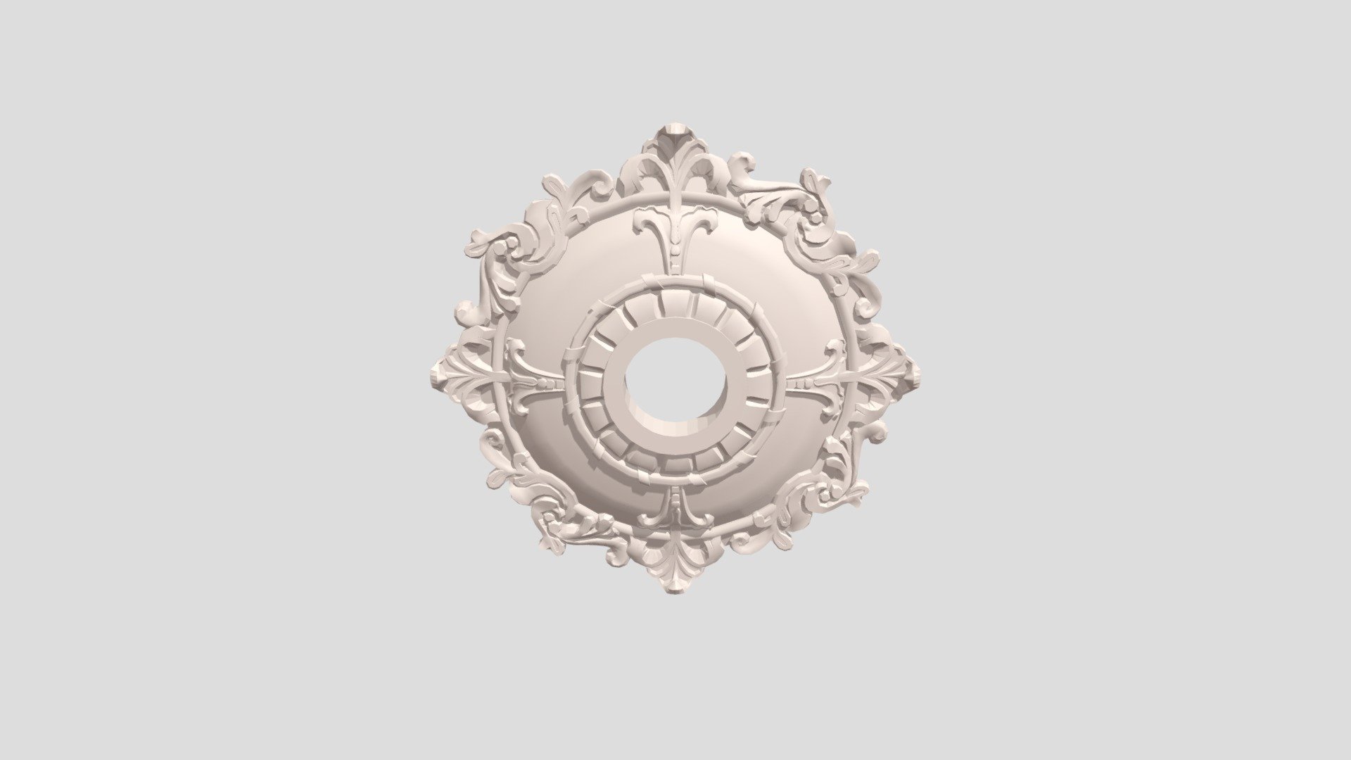 Classic Ceiling Medallion 02 - 3D model by cgivntest2025 [e726982 ...