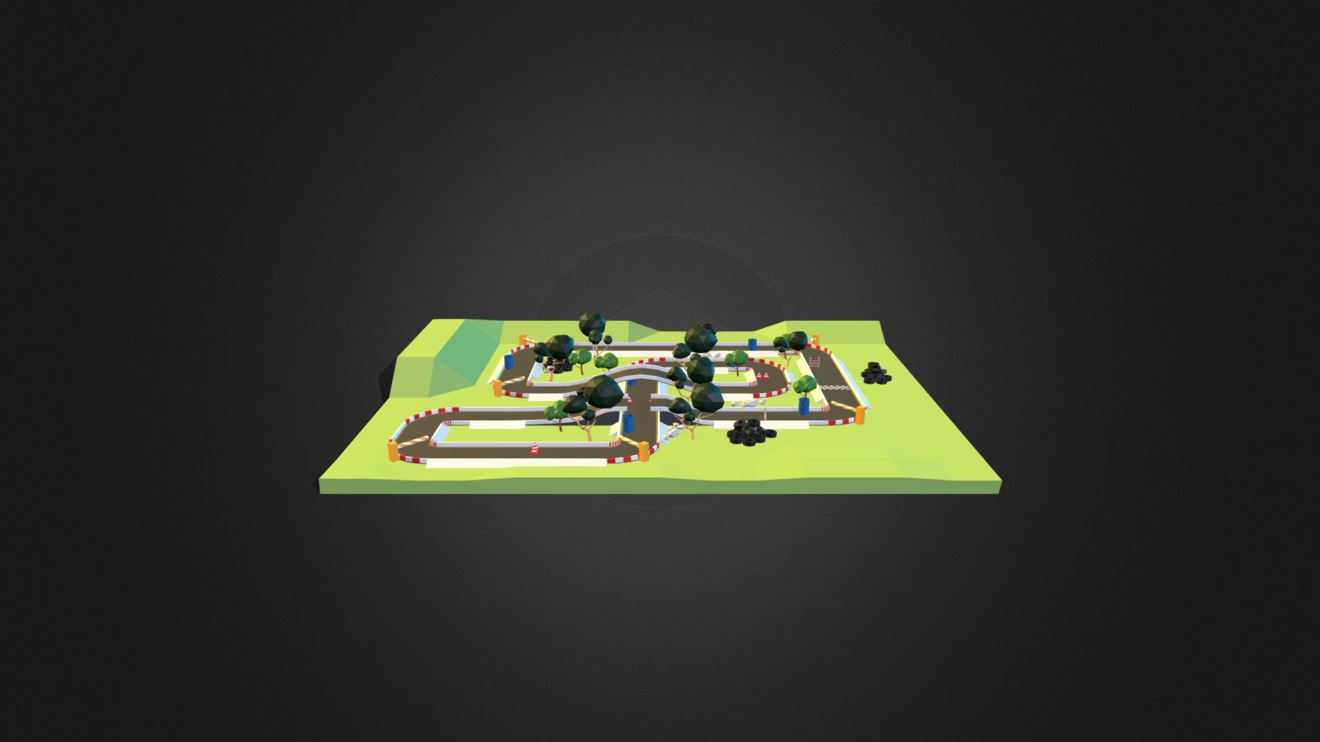Low Poly Race Track - 3D model by Yeliz Alper (@yelizalper) [e728b06 ...
