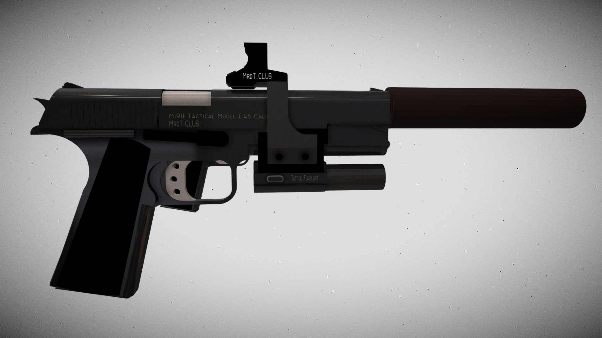 M1911 -HandGun - 3D model by MrdT (@mrdt.club) [e72dce5] - Sketchfab