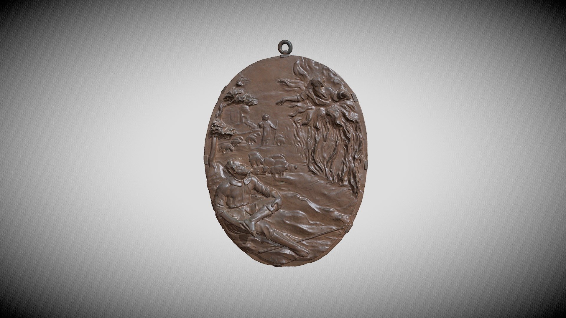 Mozes en het brandende braambos - Download Free 3D model by meemoo, Flemish institute for ...