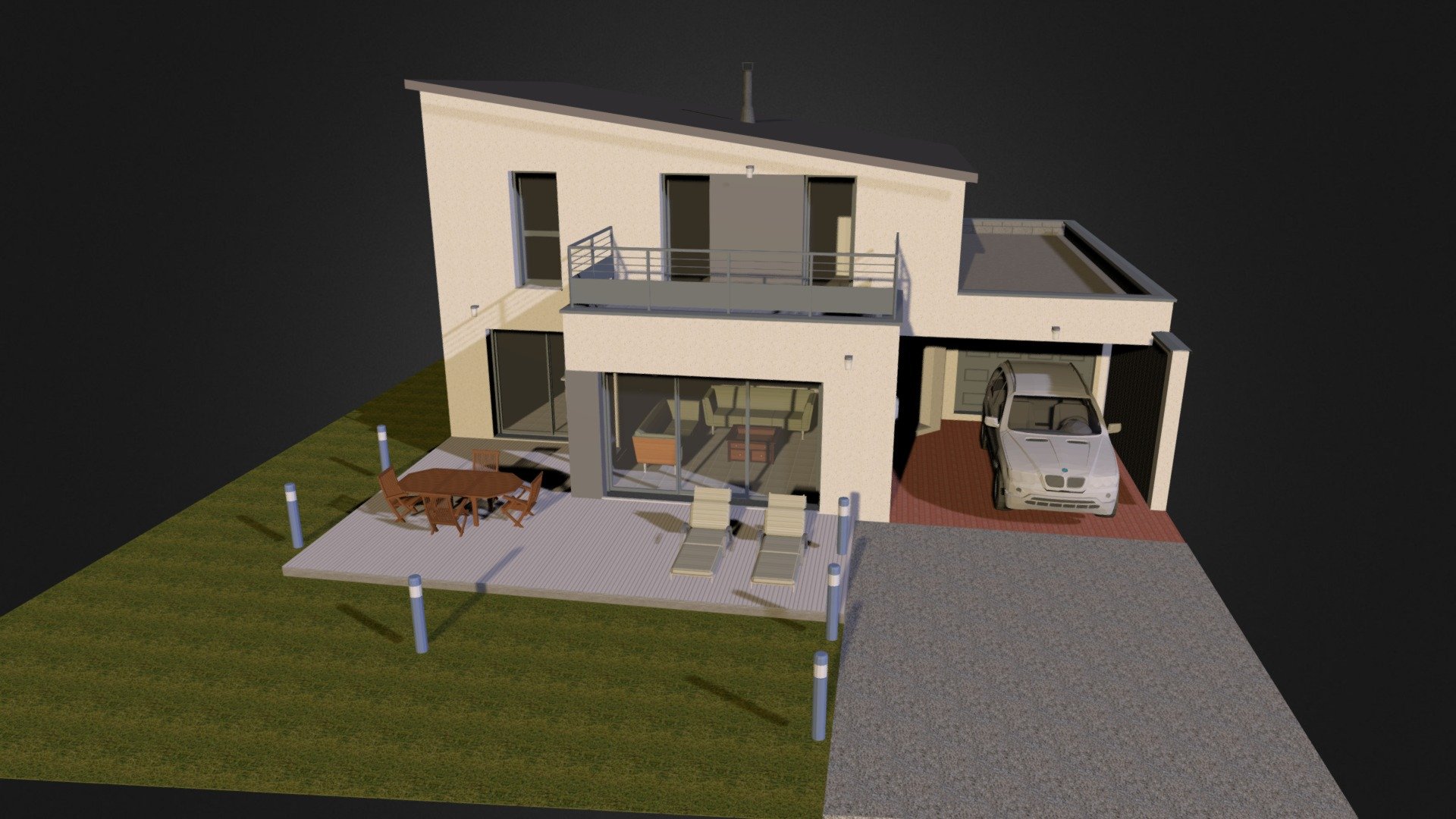 CONSTRUCTION D'UNE MAISON INDIVIDUELLE - Download Free 3D model by JC ...