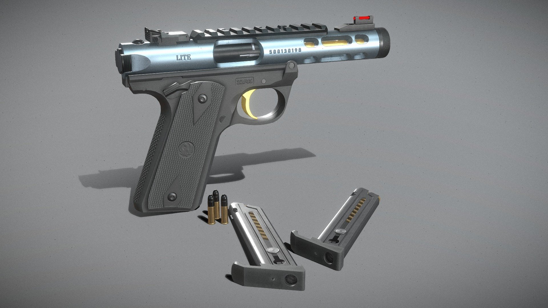 Ruger MK IV 22 45 Lite Download Free 3D Model By 8sianDude haoliu95