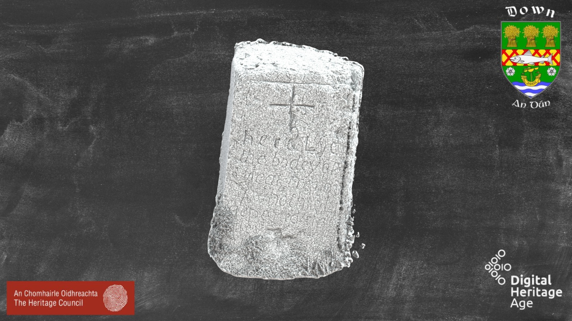 DOW047:042 - Cross Inscribed Stone 3 - Download Free 3D model by Down3D ...