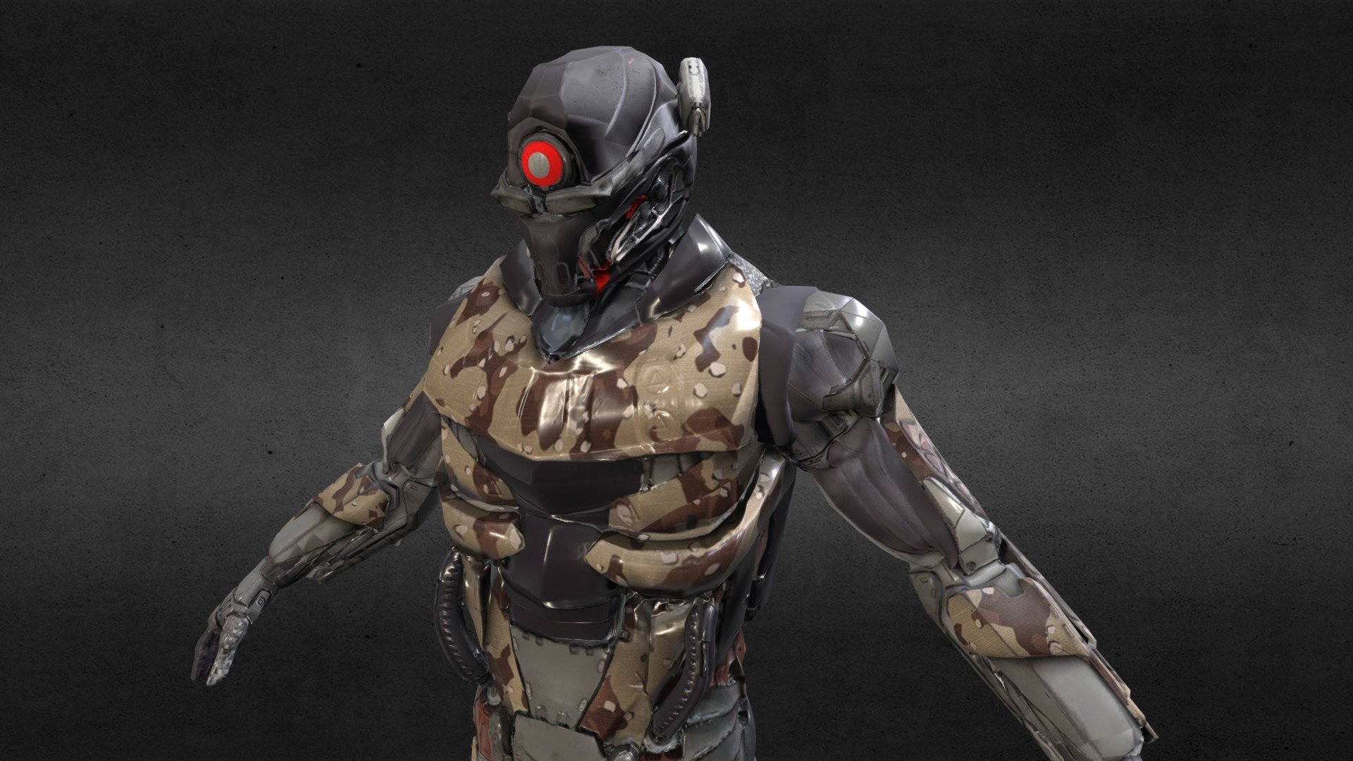 cyborg_soldierv2 - 3D model by petresco [e73fdfb] - Sketchfab