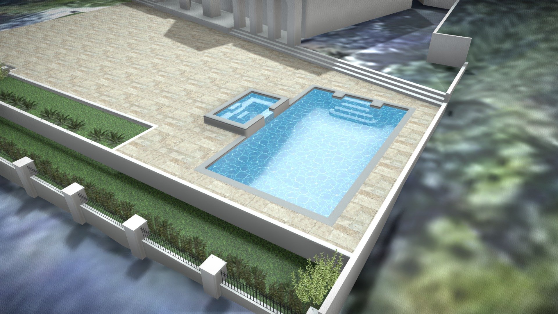 Medea-creek-pool-Steps-revision - Download Free 3D model by M Design ...