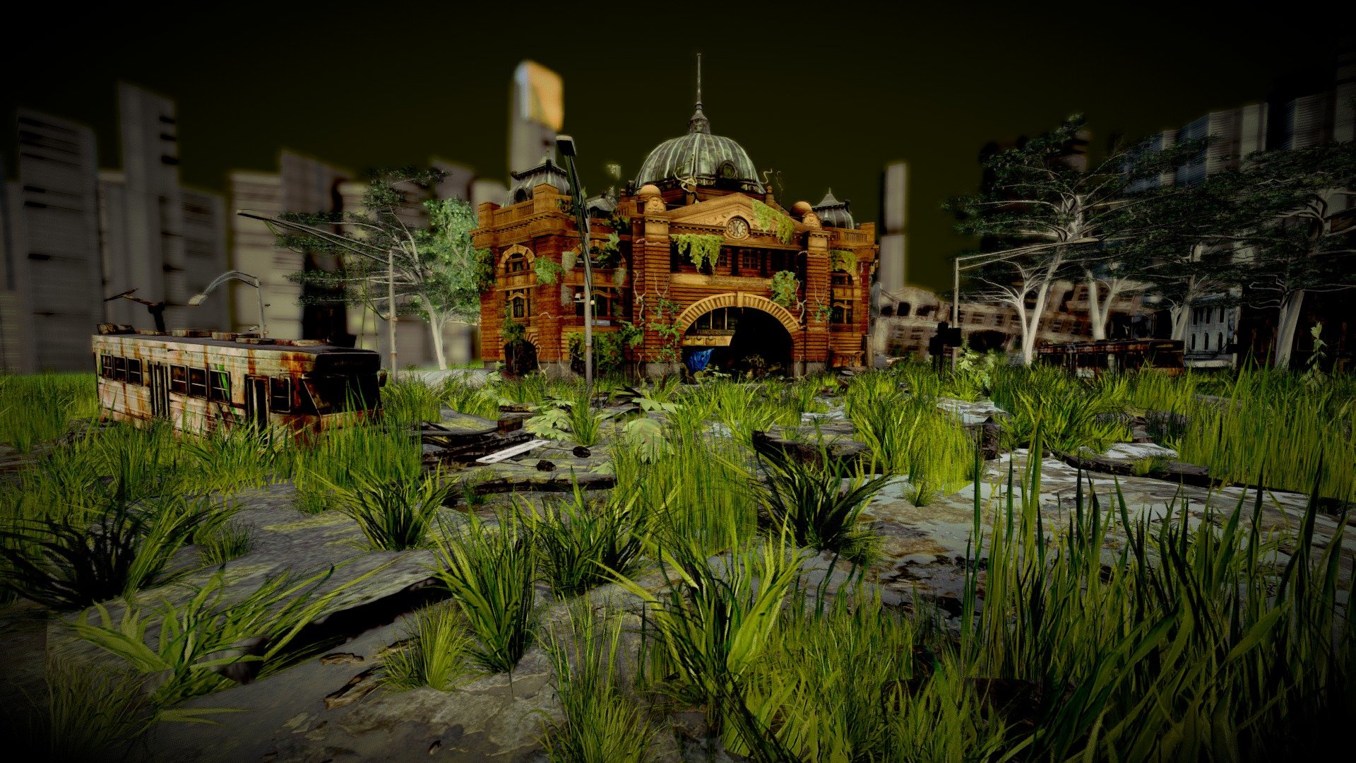 Flinders Street Station - Post Apocalypse - 3D model by rvh [e74167a ...
