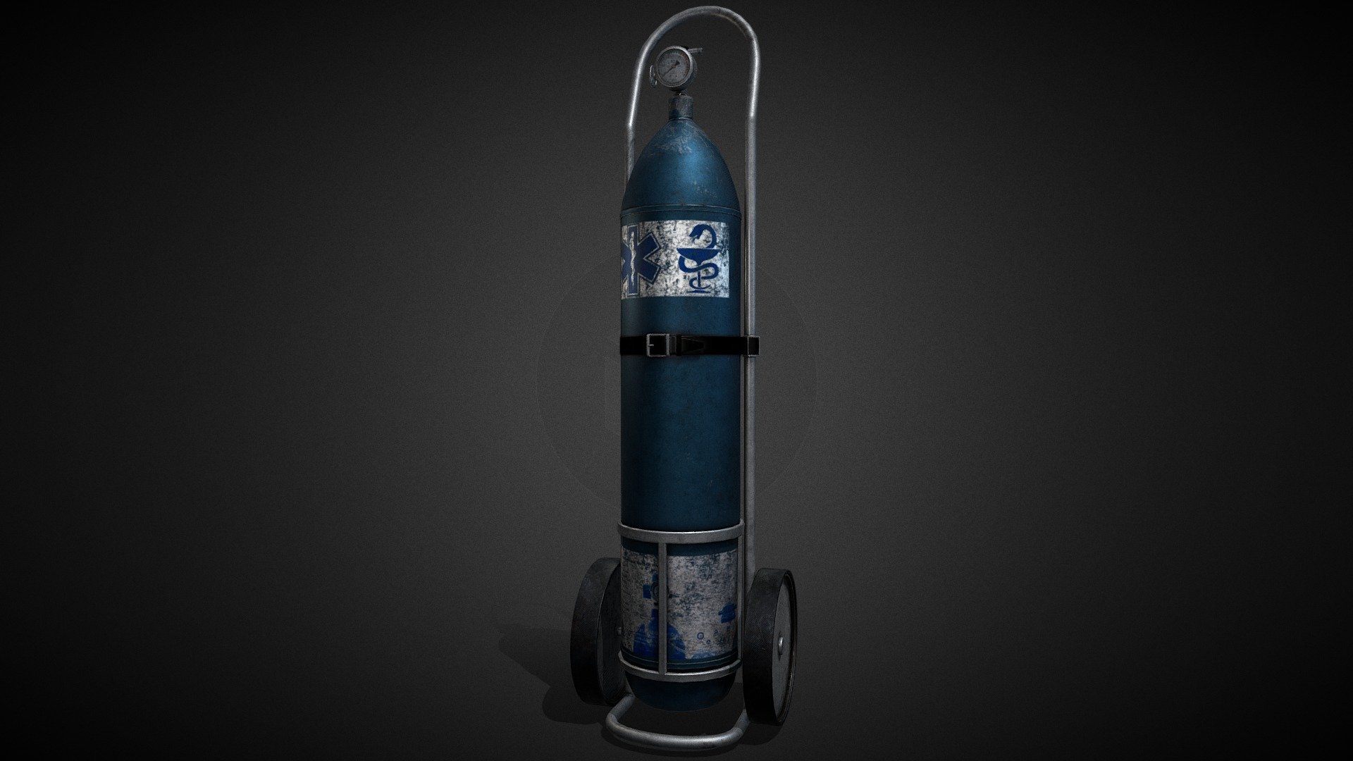Oxygen Cylinder - Download Free 3D model by Alexander Troianovskyi ...