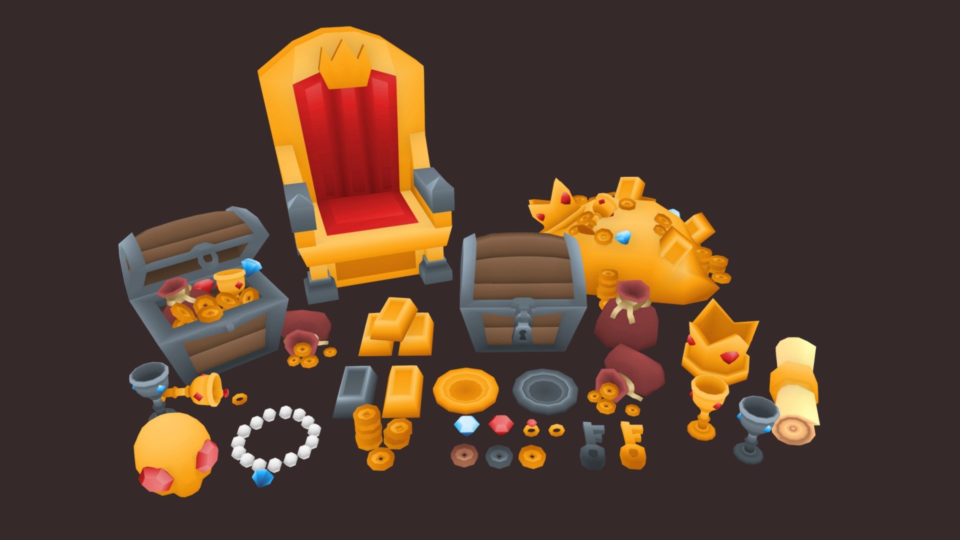 Treasure - asset pack - Buy Royalty Free 3D model by beauterhammm ...