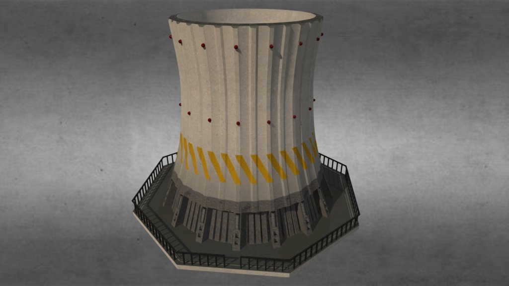 Cooling tower - 3D model by Cordy [e74d357] - Sketchfab