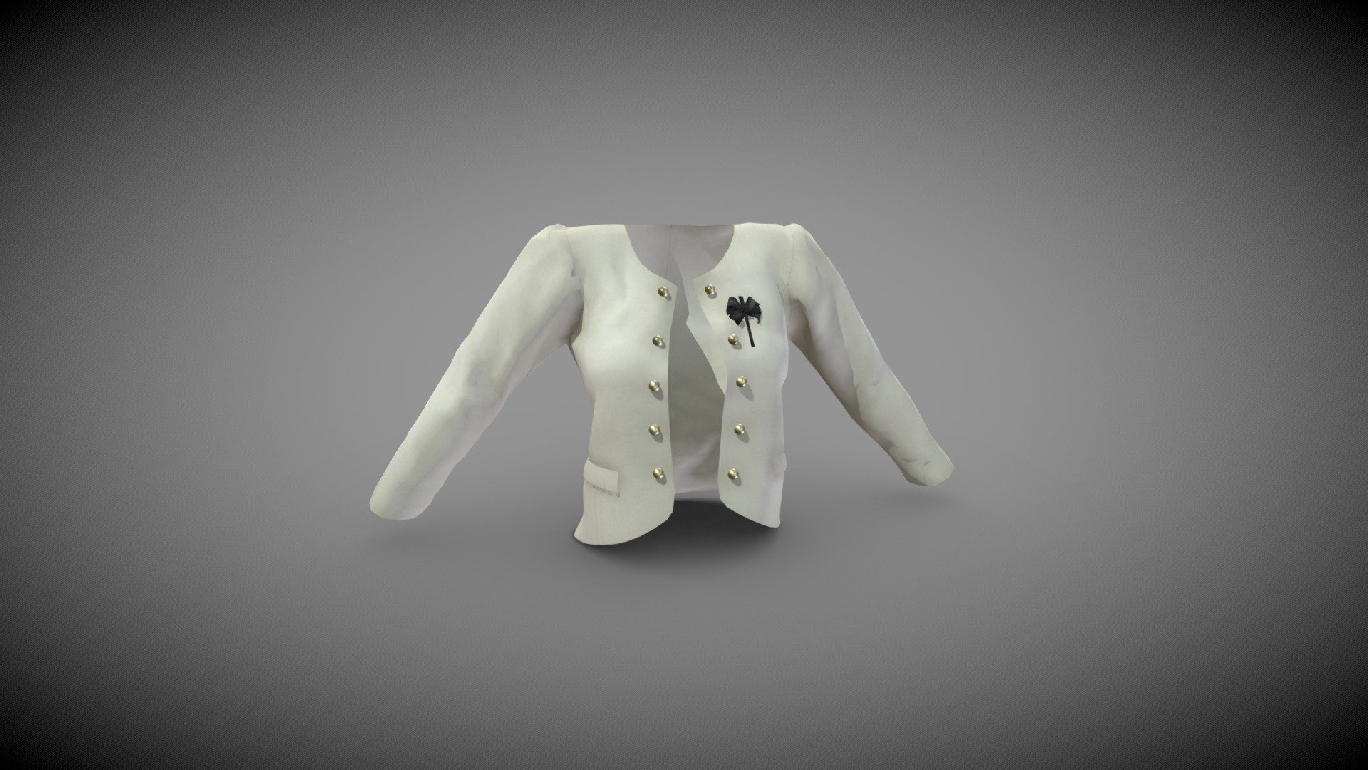 Open Front Female Slim Jacket - Buy Royalty Free 3D model by 3dia ...
