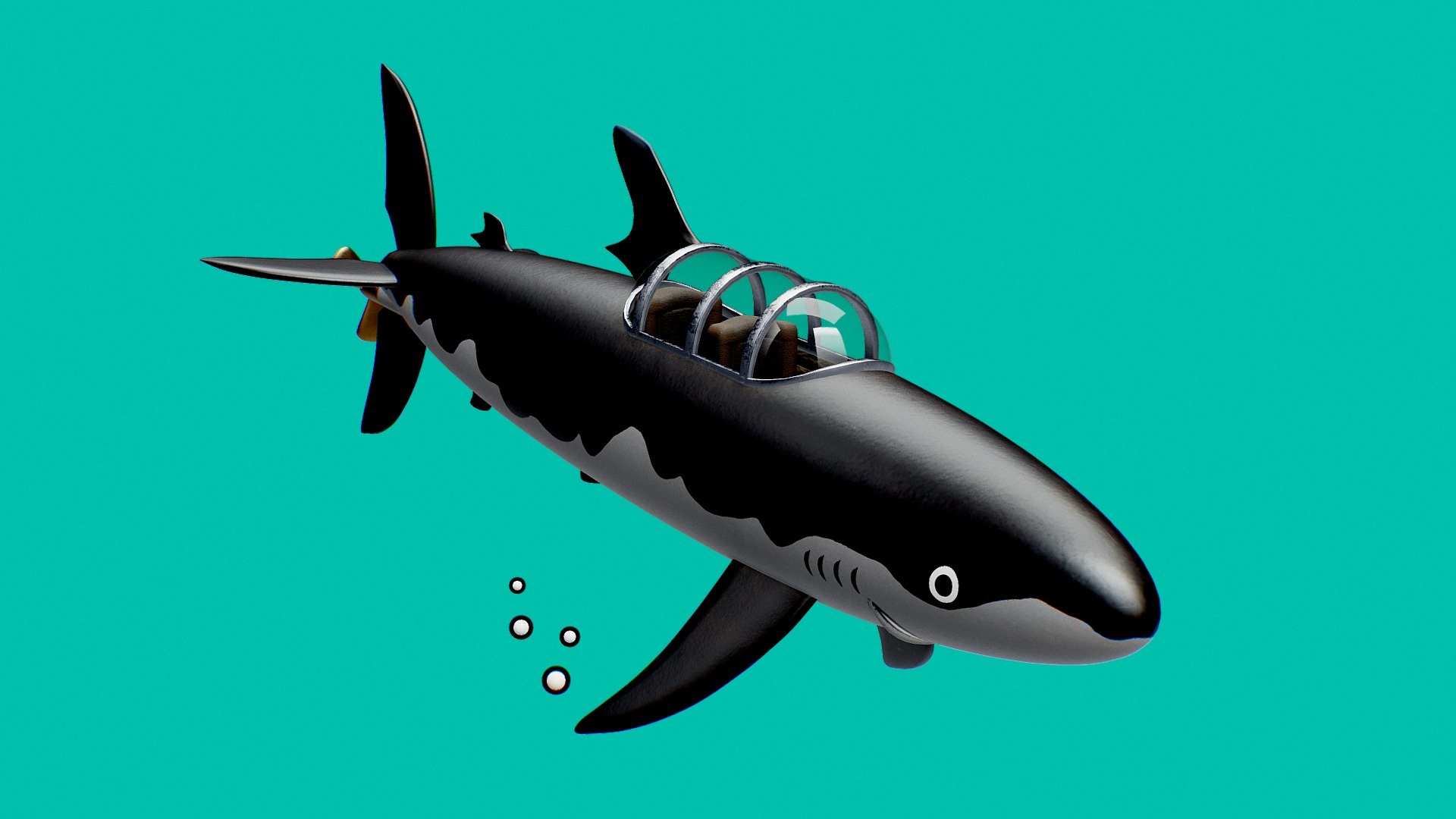 Shark Submarine - The Adventures of Tintin - Download Free 3D model by ...
