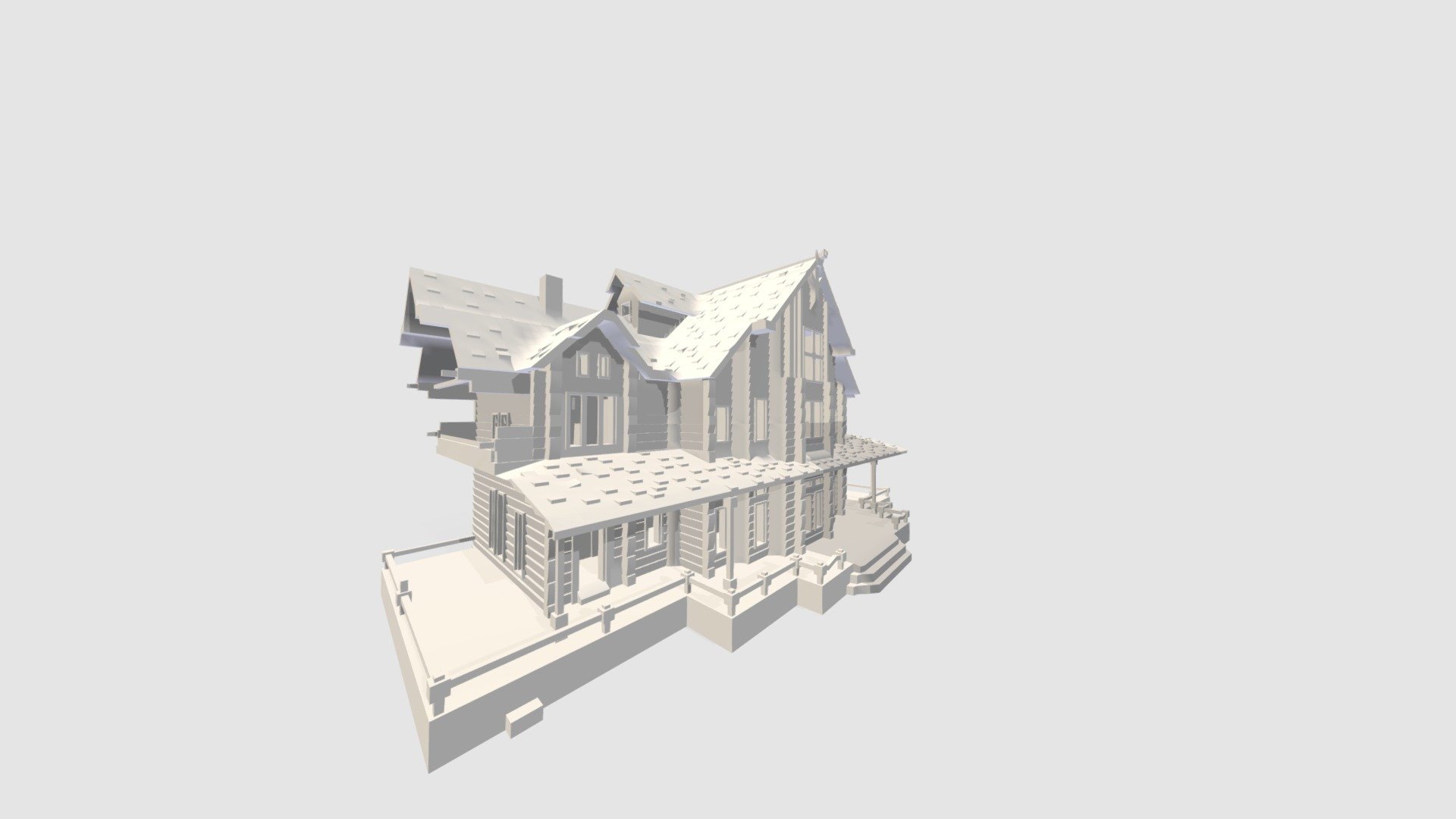 Huge House [No Texture] - Download Free 3D model by Amine (@zpayer1 ...