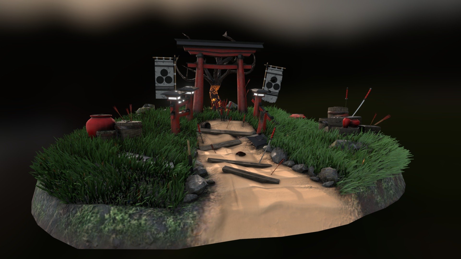 Torii Gate Final Major Product - 3D model by Samuel Willmott (@samuel ...