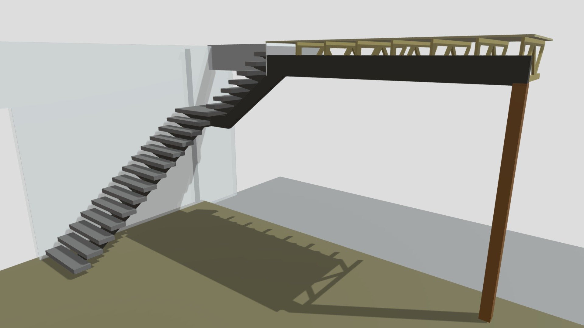 Mack Res Stair Steel Beam - 3D model by ryanpendarvis [e765f75] - Sketchfab