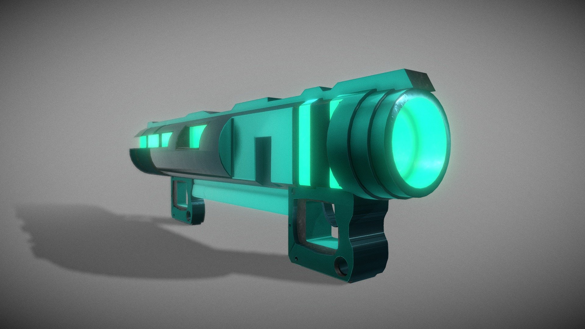 Cyberpunk Shotgun - Green Variant - 3D model by MrMarksman [e766e00 ...