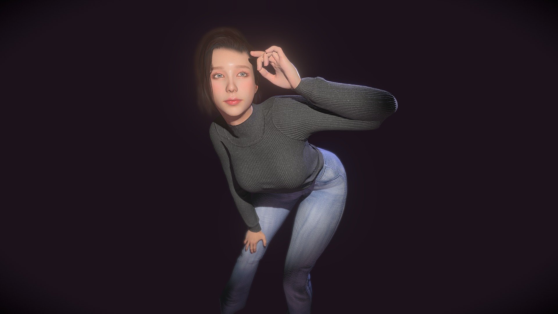 Women in jeans - Download Free 3D model by aribb (@RiceBeBe) [e766ff6 ...