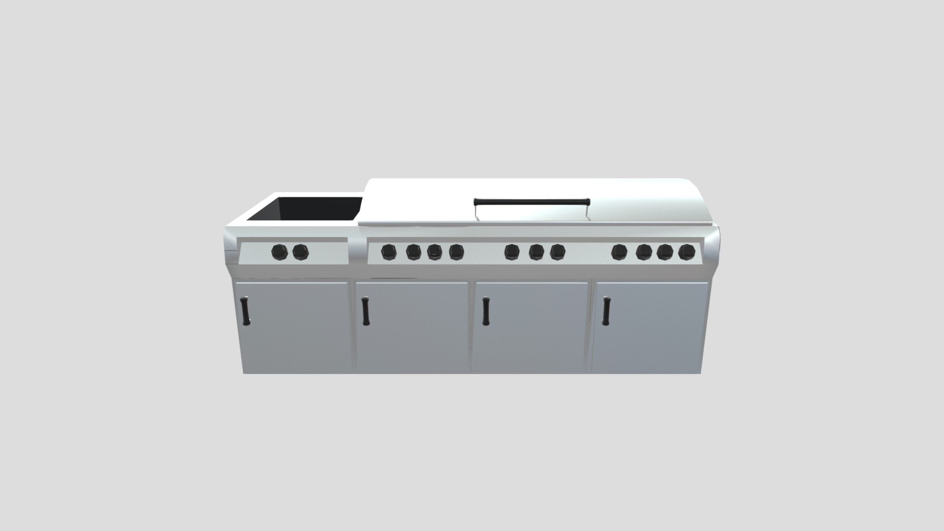 Kitchen Grill - 3D model by Mooha.Mestiri [e7670b6] - Sketchfab