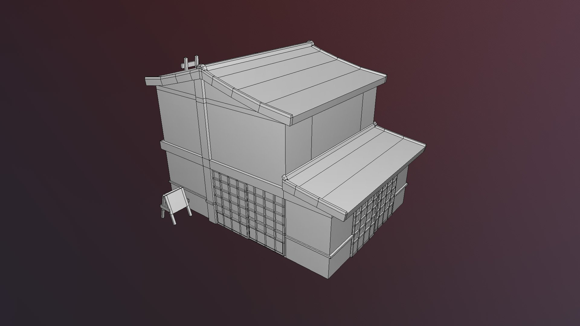 Japanese restaurant. - 3D model by Bruno Macena (@Macena) [e7677ad ...
