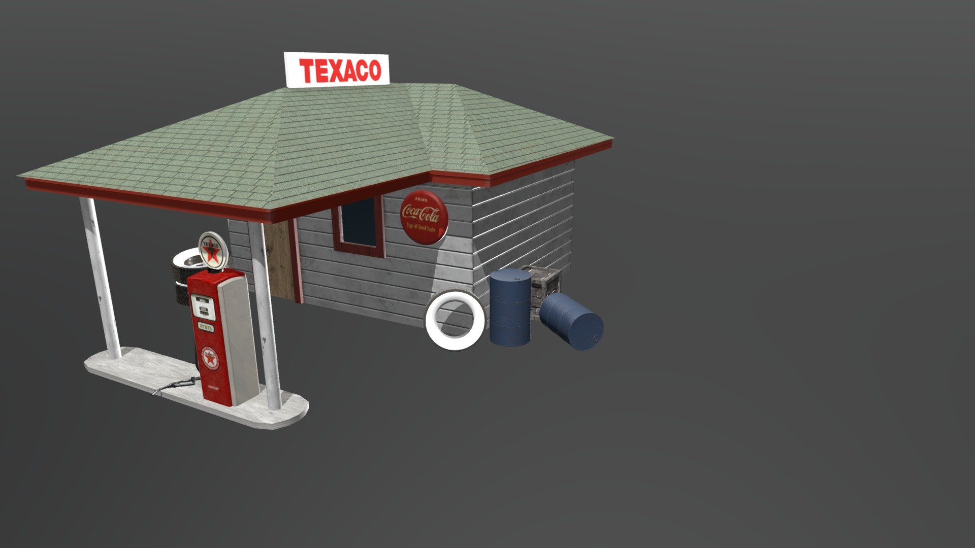 Gas Station - 3D model by TJ Fisher (@tjfisher22) [e76816f] - Sketchfab