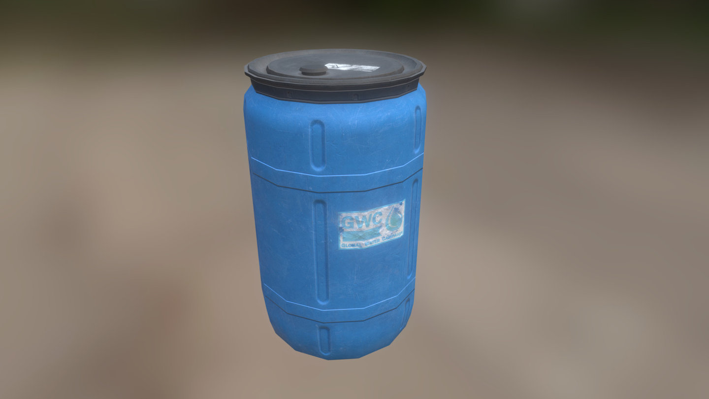 Water Barrel - 3D model by richardpatrick [e769be1] - Sketchfab