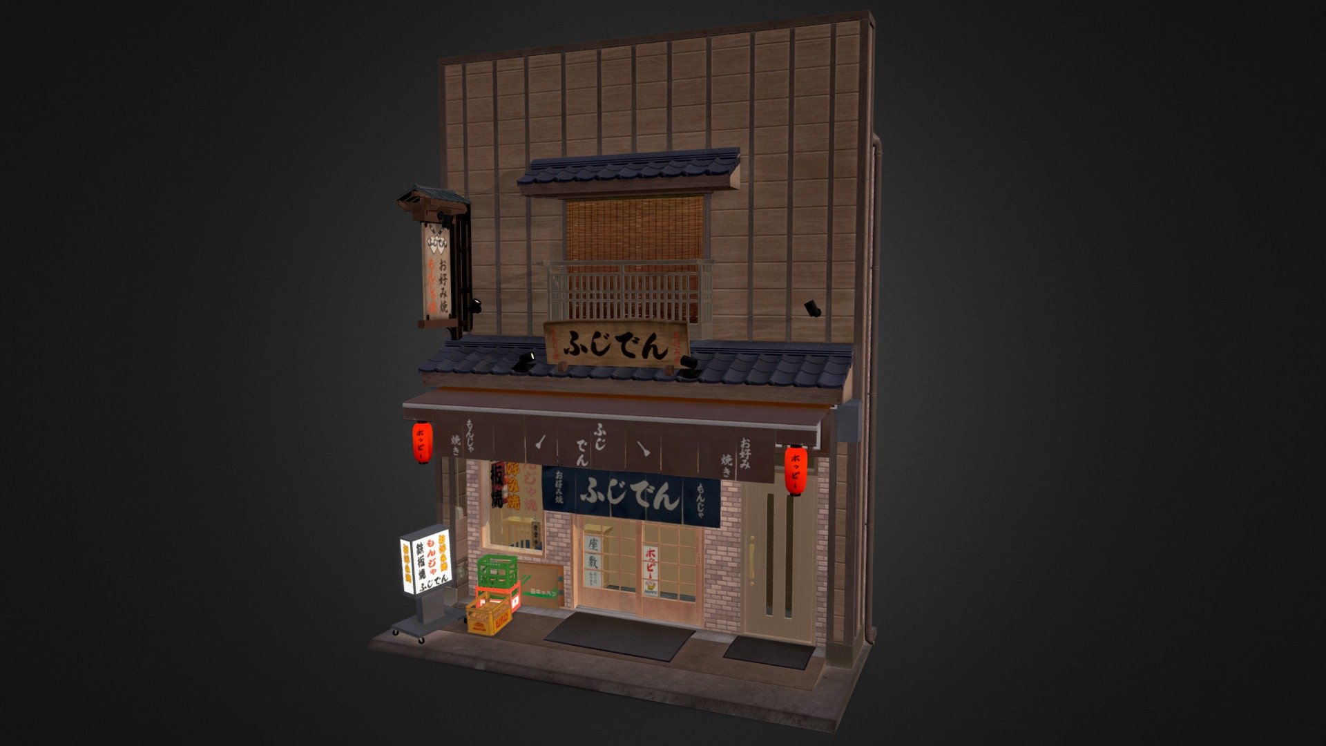 Japanese Storefront - 3D model by Aya (@ayaw) [e76d66e] - Sketchfab