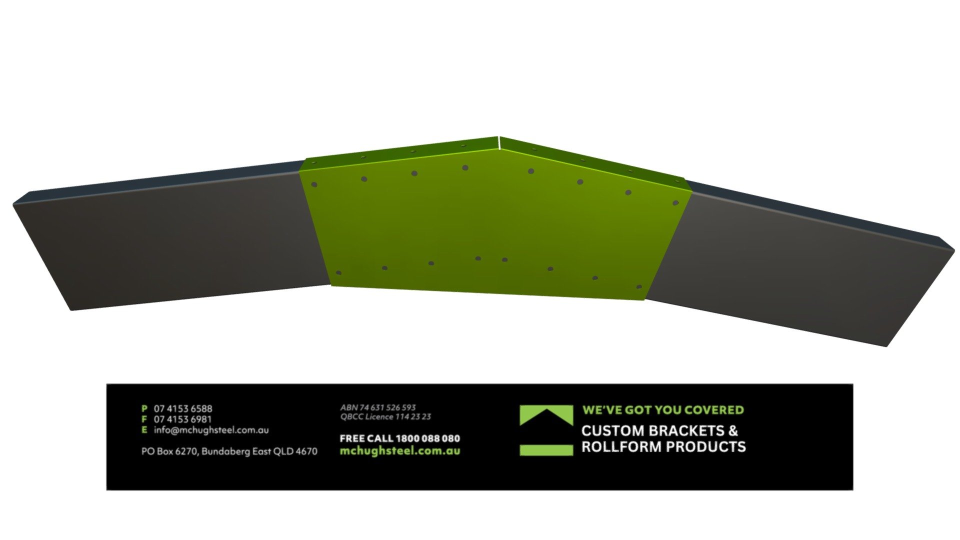 DWGxxx C400 10 Deg Apex Bracket MCHUGH STEEL - 3D model by mchughsteel ...