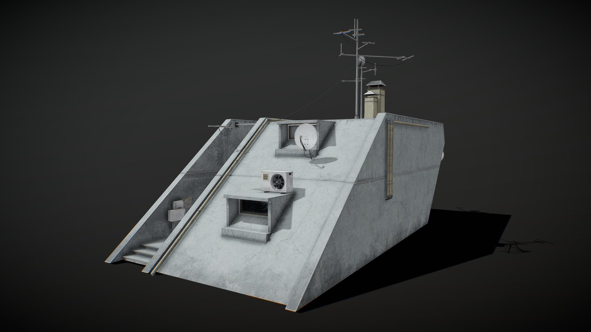 Dystopian Cyberpunk Building #3 - Buy Royalty Free 3D model by ...