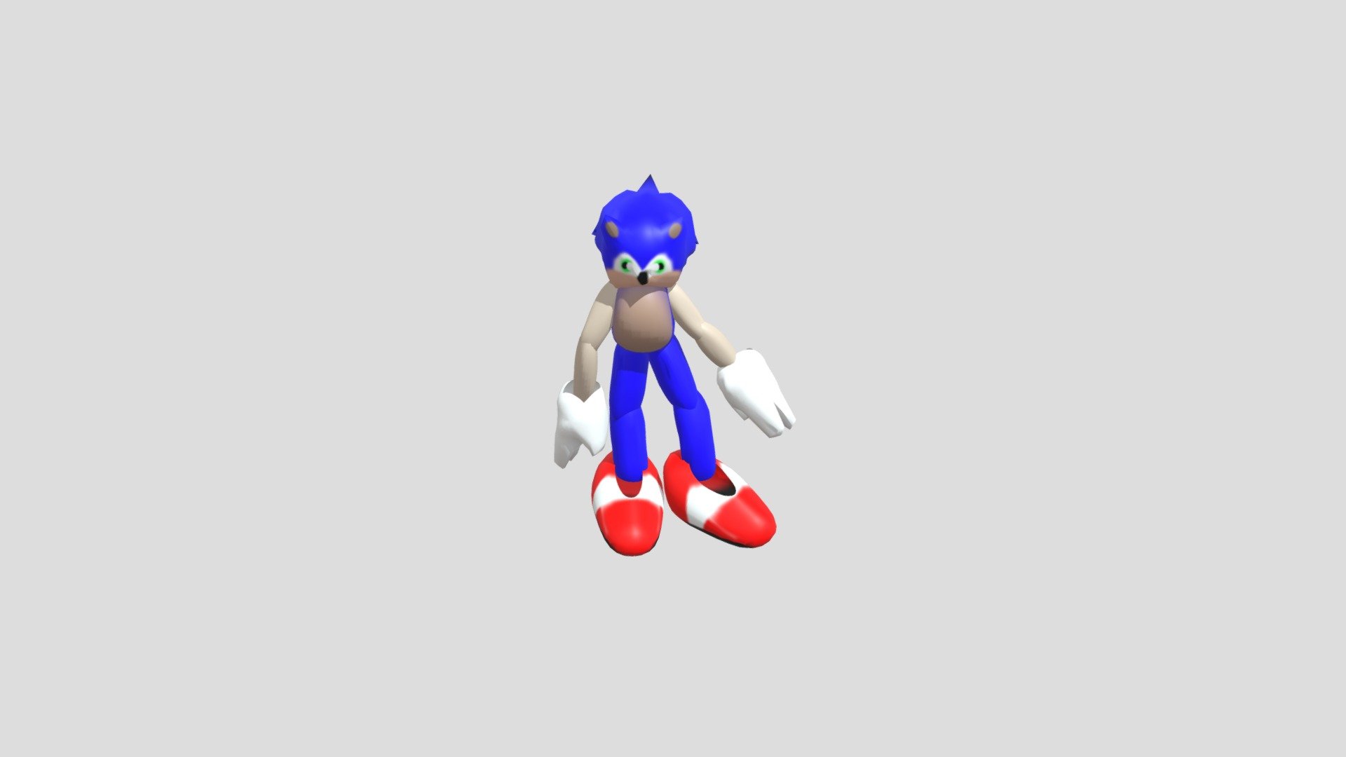 Sonic Redesigned Model Standard Pose - 3D model by Mahmoud Ibrahim ...