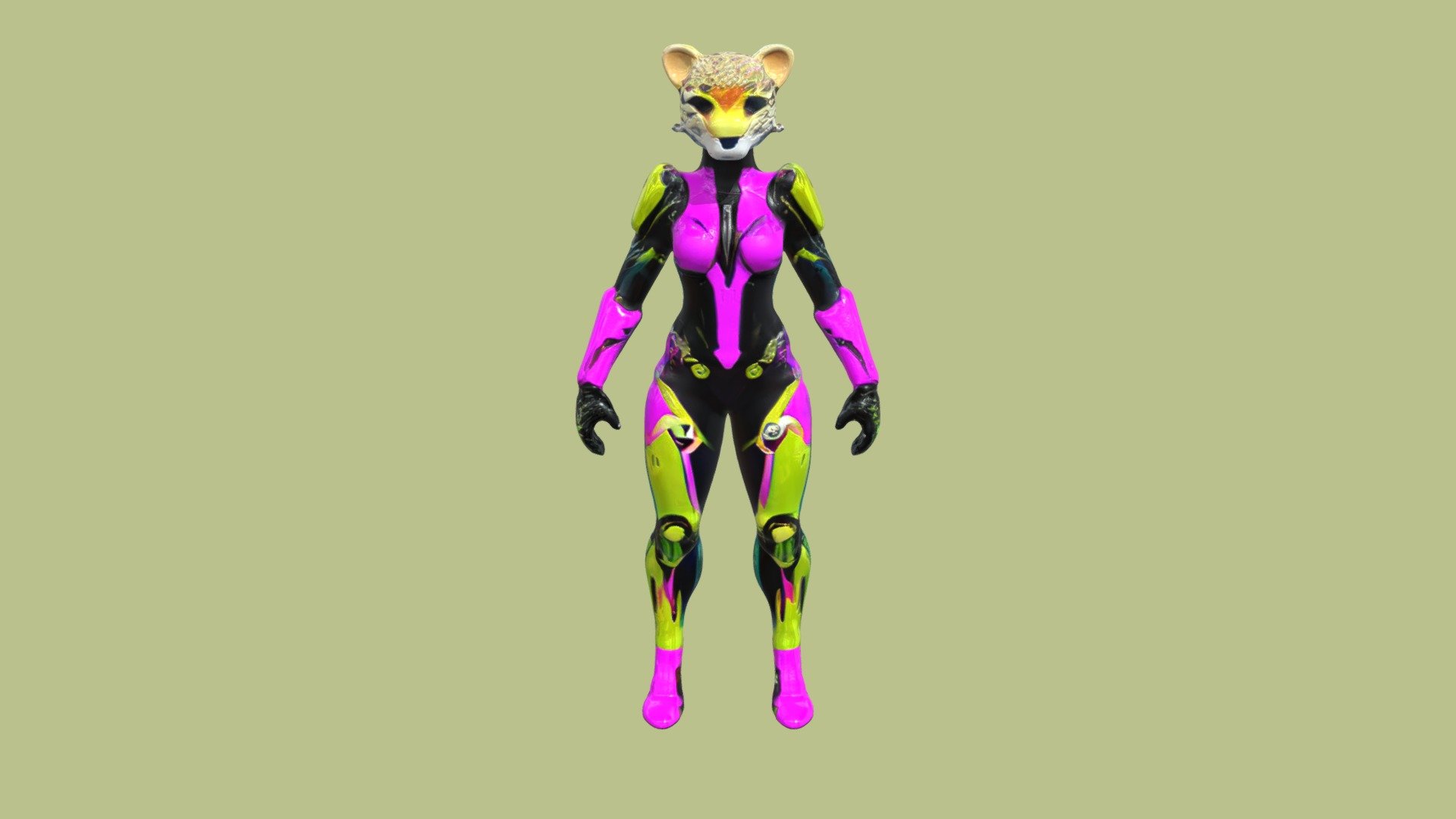 Anthropomorphic leopard(AI generated) - Download Free 3D model by drs ...